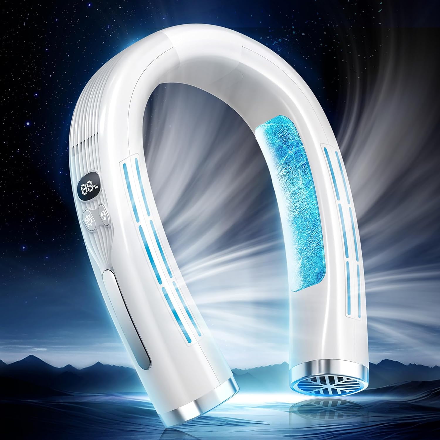 Neck Air Conditioner Portable, 3D Airflow Cooling Neck Fan 6000 mAh ...