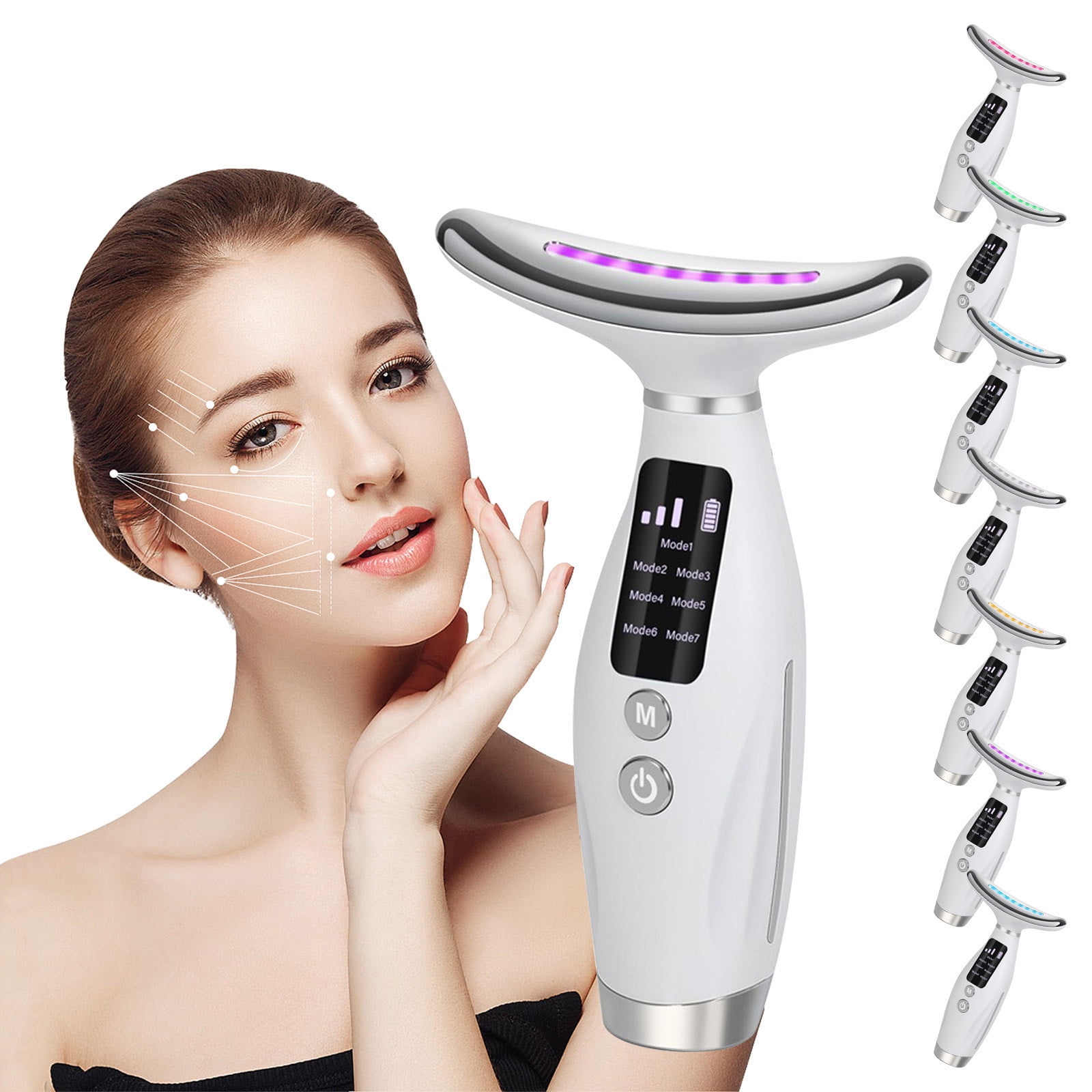 Neck Beauty Device, Neck Lift Massager with High-Frequency Vibration ...