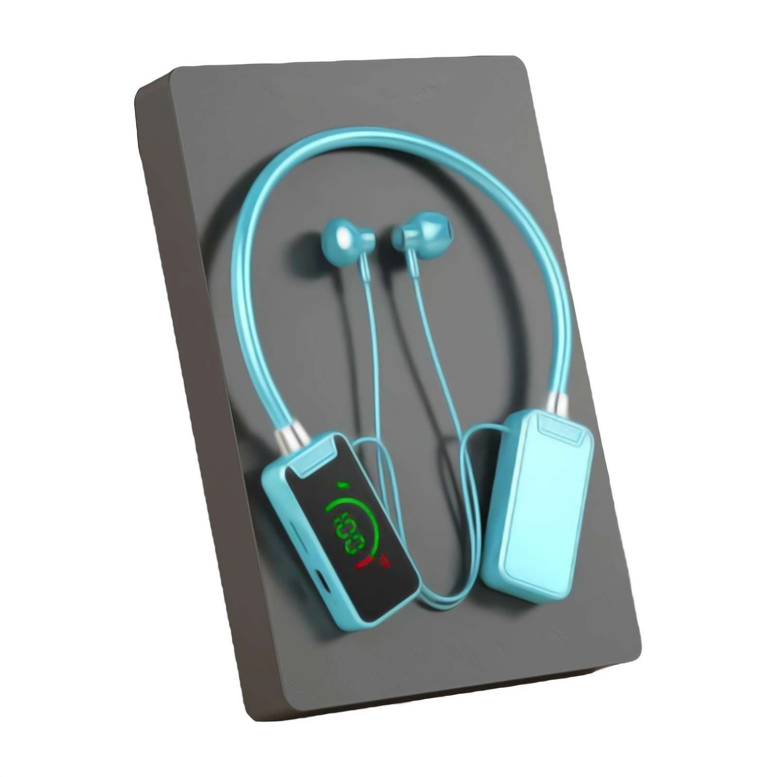Neck Bluetooth Headset Headphone, In-Ear Ultra Long Lasting Battery ...