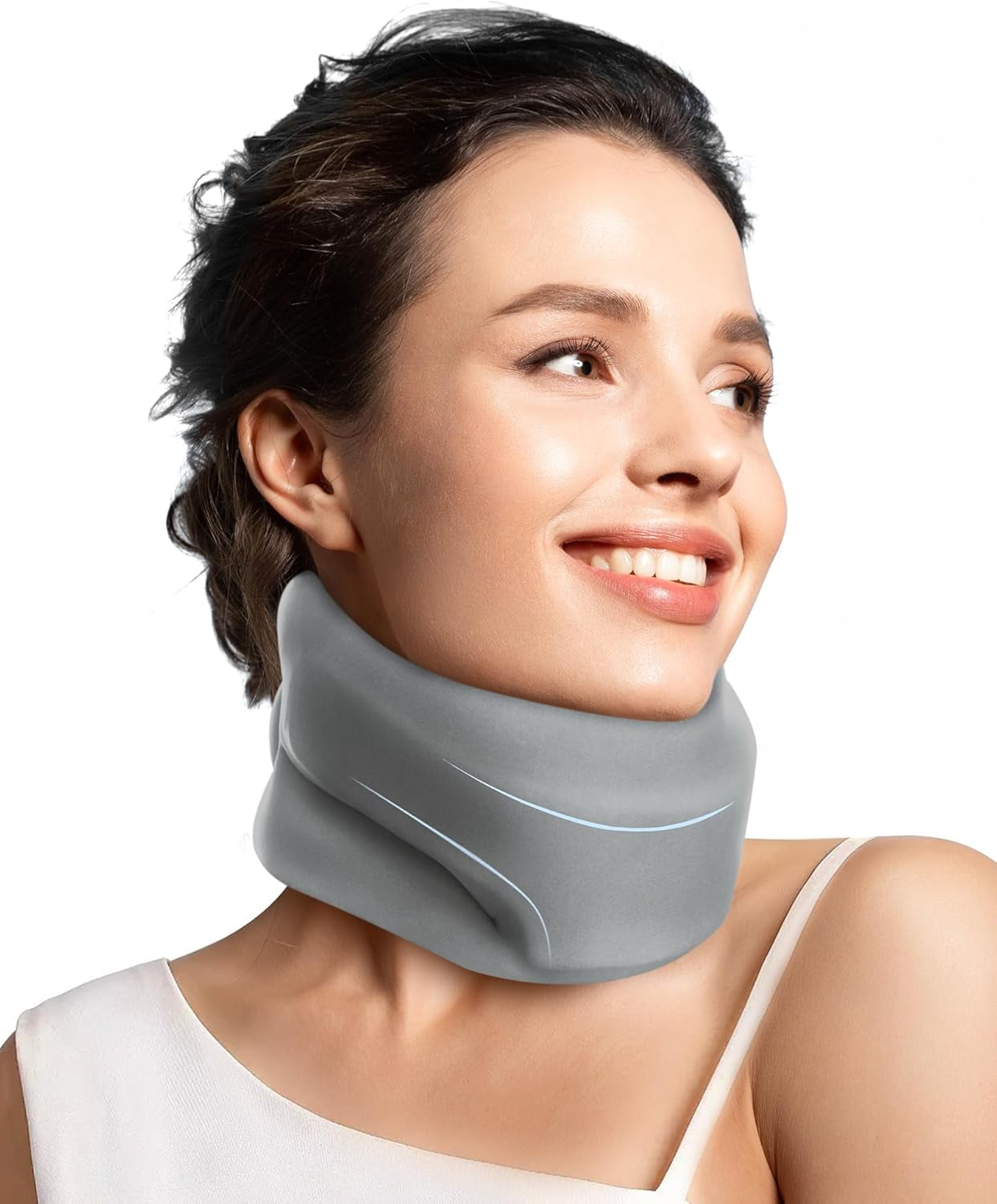 Neck Brace Cervical Collar - Neck Support Brace for Sleeping, Soft Foam Wraps Keep Vertebrae ...