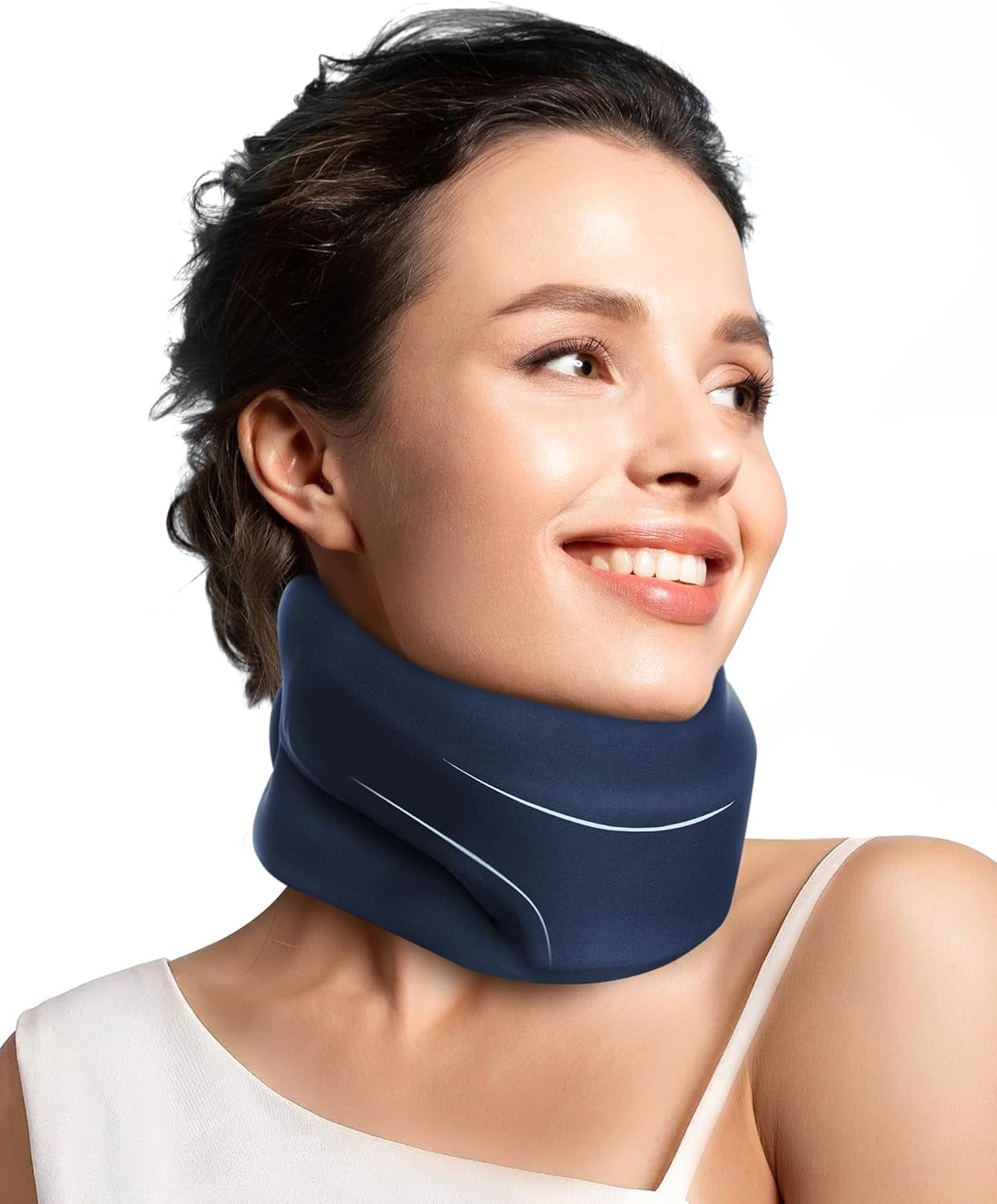 Neck Brace Cervical Collar - Neck Support Brace for Sleeping, Soft Foam ...
