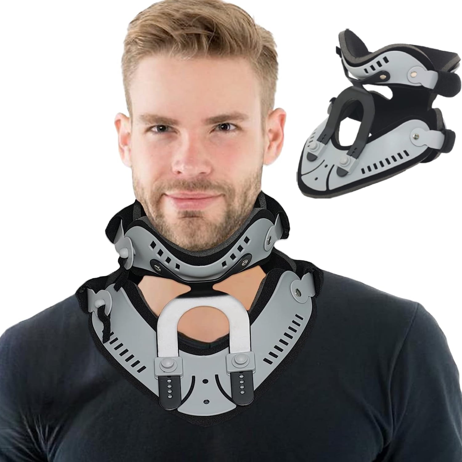 Neck Brace Support Orthosis, Adjustable Cervical Collar, Fixable Neck ...