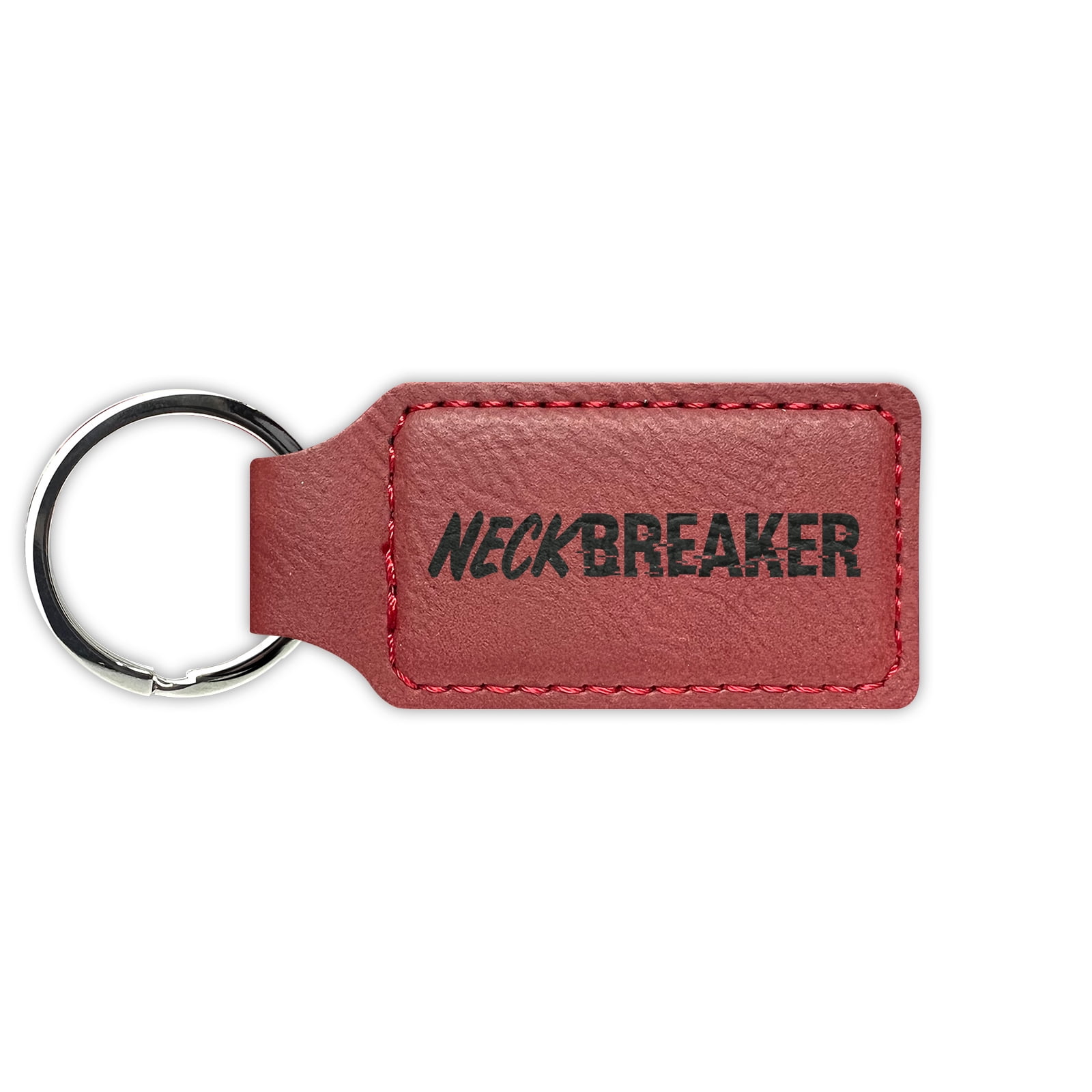 Neck Breaker Keychain Leatherette Rectangle - Laser Engraved - Many ...