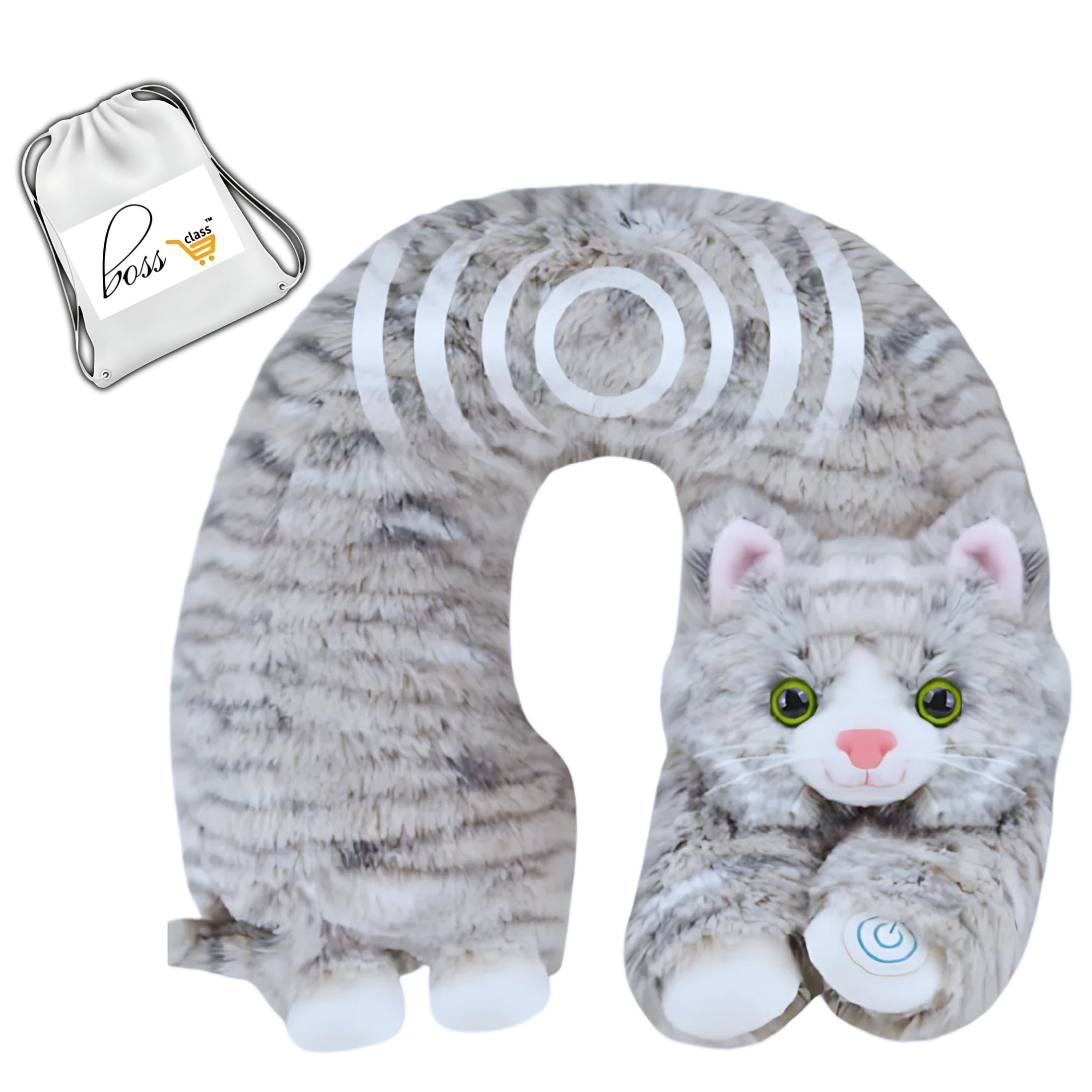 Neck Cat Massager, 11in. Vibrating Animal Massage Cushion Pillow for ...