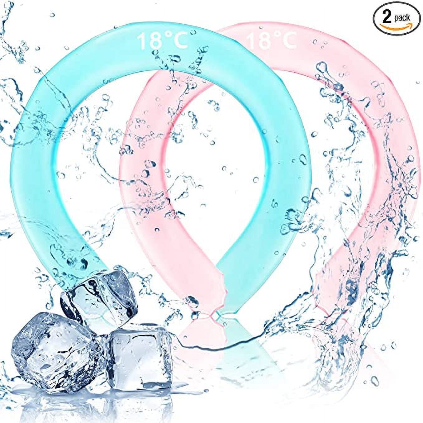 XTEILC Neck Cooling Tube, 2 Pcs Wearable Cooling Wraps, Gel Cold Pack ...