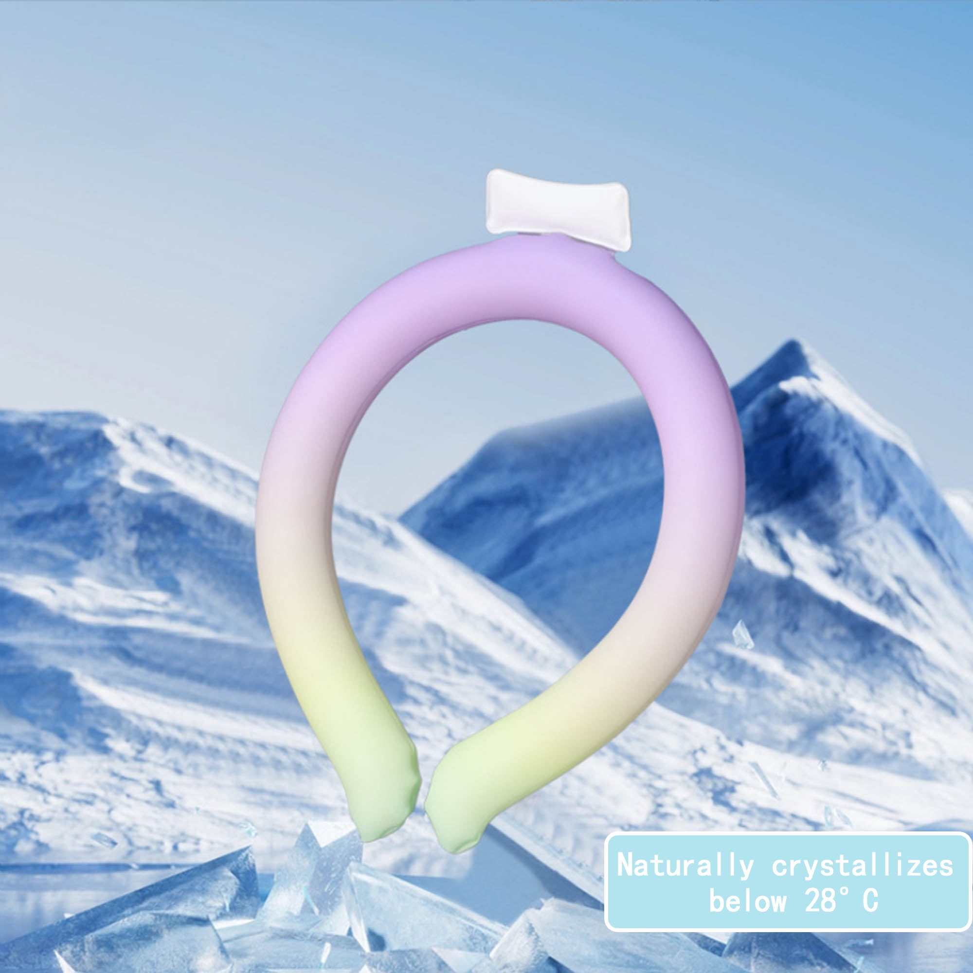 Neck Cooling Tube, Gel Ice Neck Cooler, Wearable Cooling Neck Ring for ...