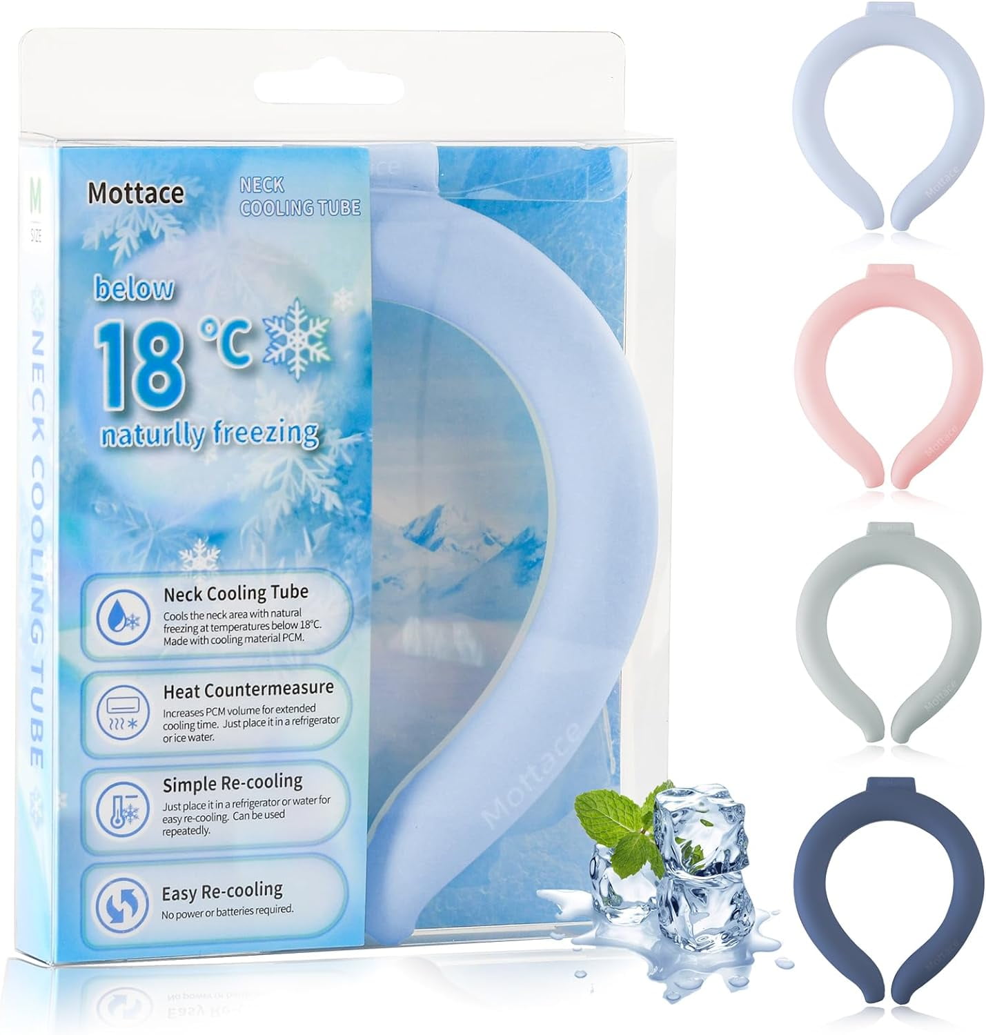 Neck Cooling Tube, Gel Increase Ice Collar for Neck Fluorescence ...