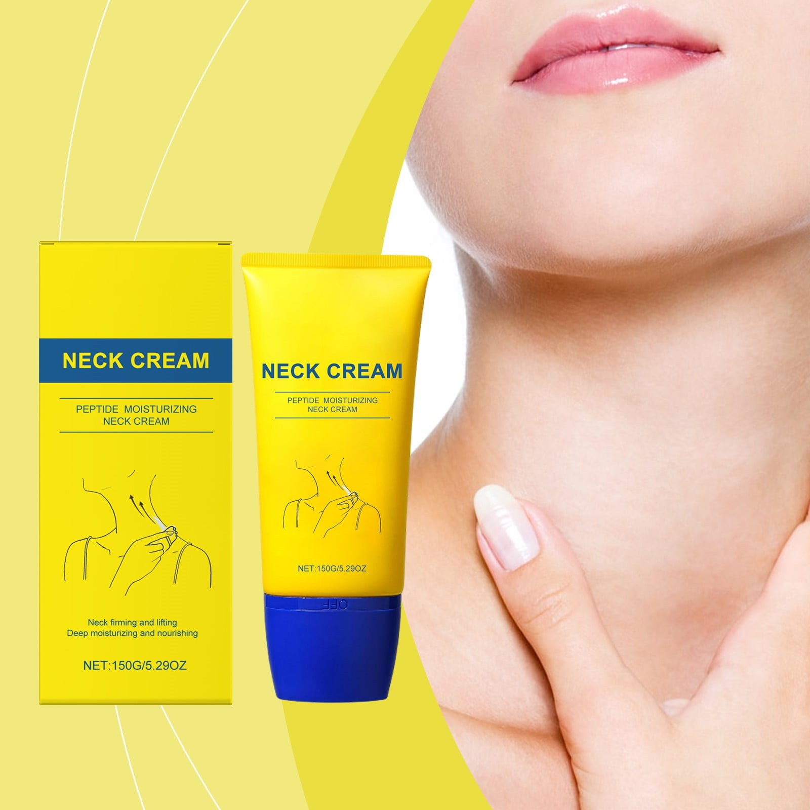 Neck Cream Retinol Collagen Firming Cream for Neck and Jawline Lifting ...