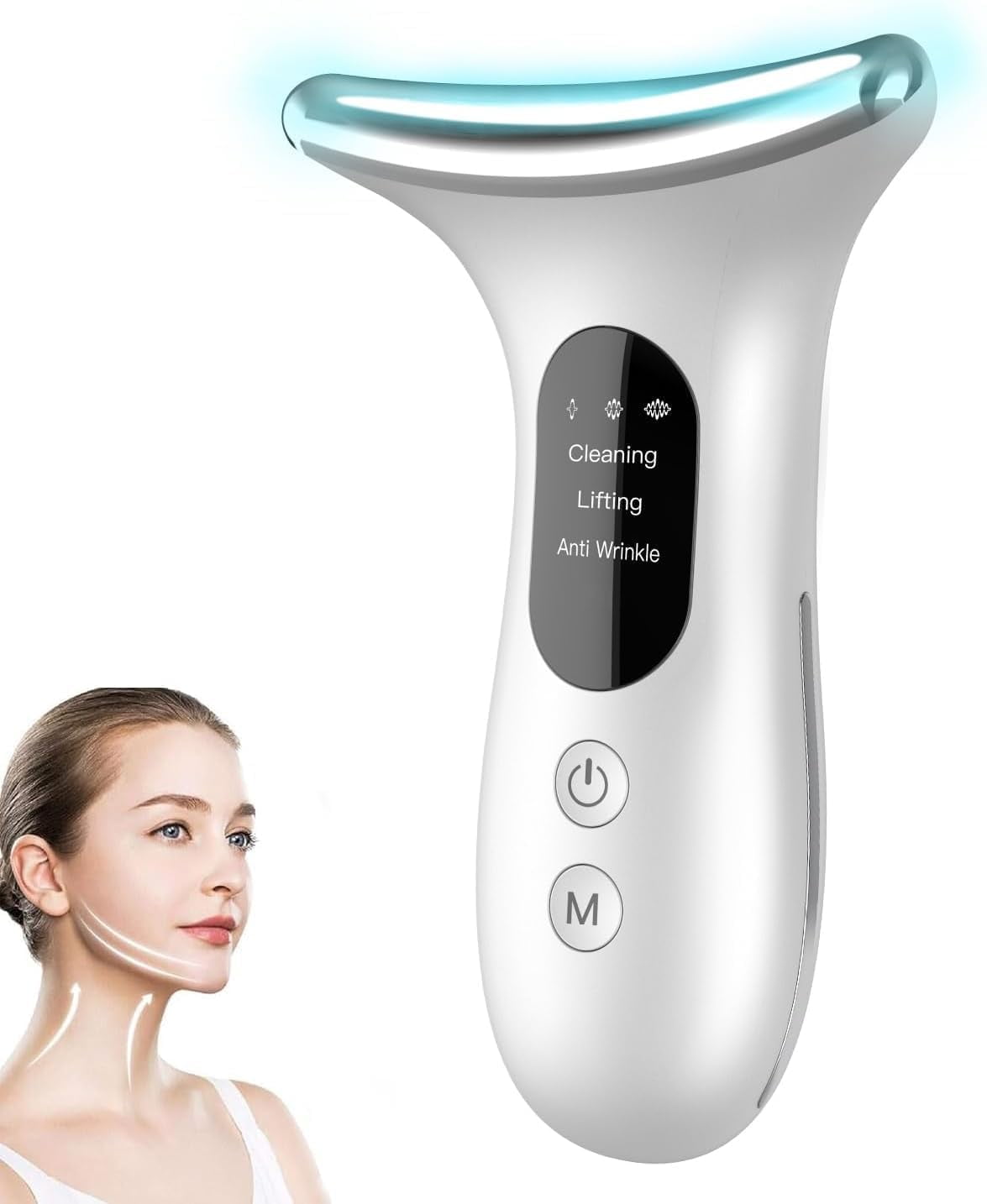 Neck Face Beauty Device 3 in 1, Skin Care Facial Massager, Portable ...