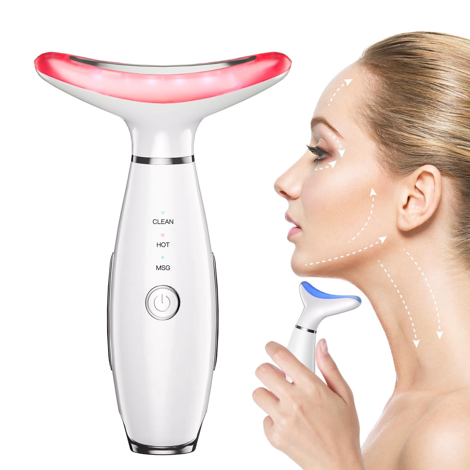 Neck Face Beauty Device, Skin Care Face Massage,3 in 1 Facial Massager ...
