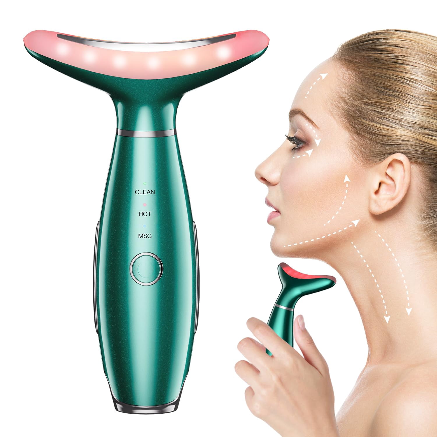 Neck Face Beauty Device, Skin Care Face Massage,3 in 1 Facial Massager ...