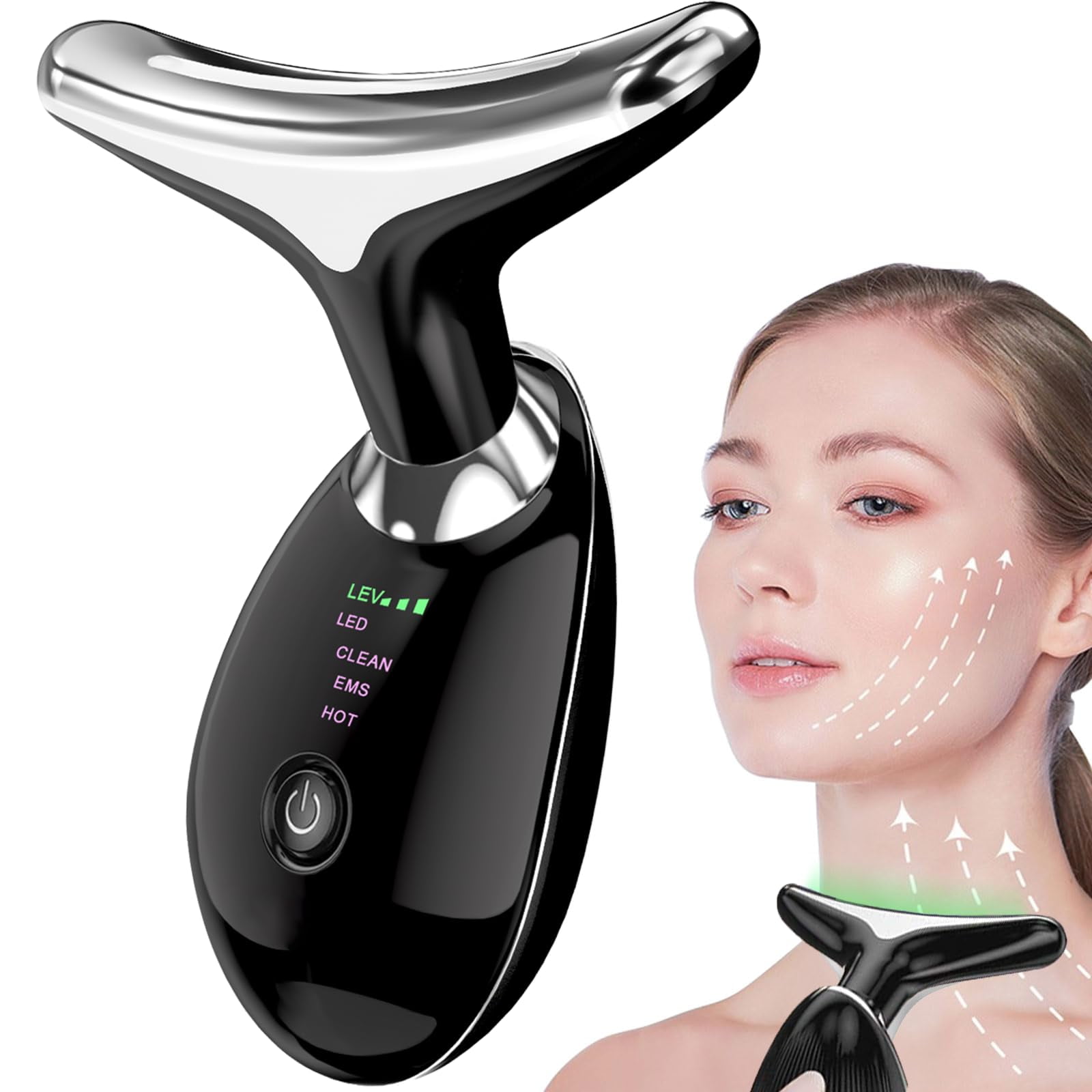 Neck & Face Firming Device, 3-in-1 Portable Vibration Massager for Skin ...