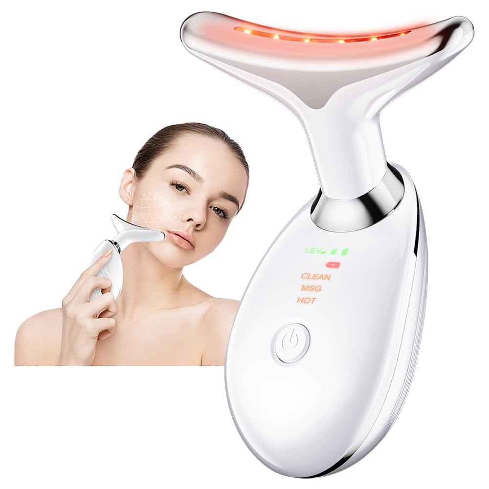 Neck Face Massager, Facial MassageR Device 3 Color Mode,Face Sculpting ...