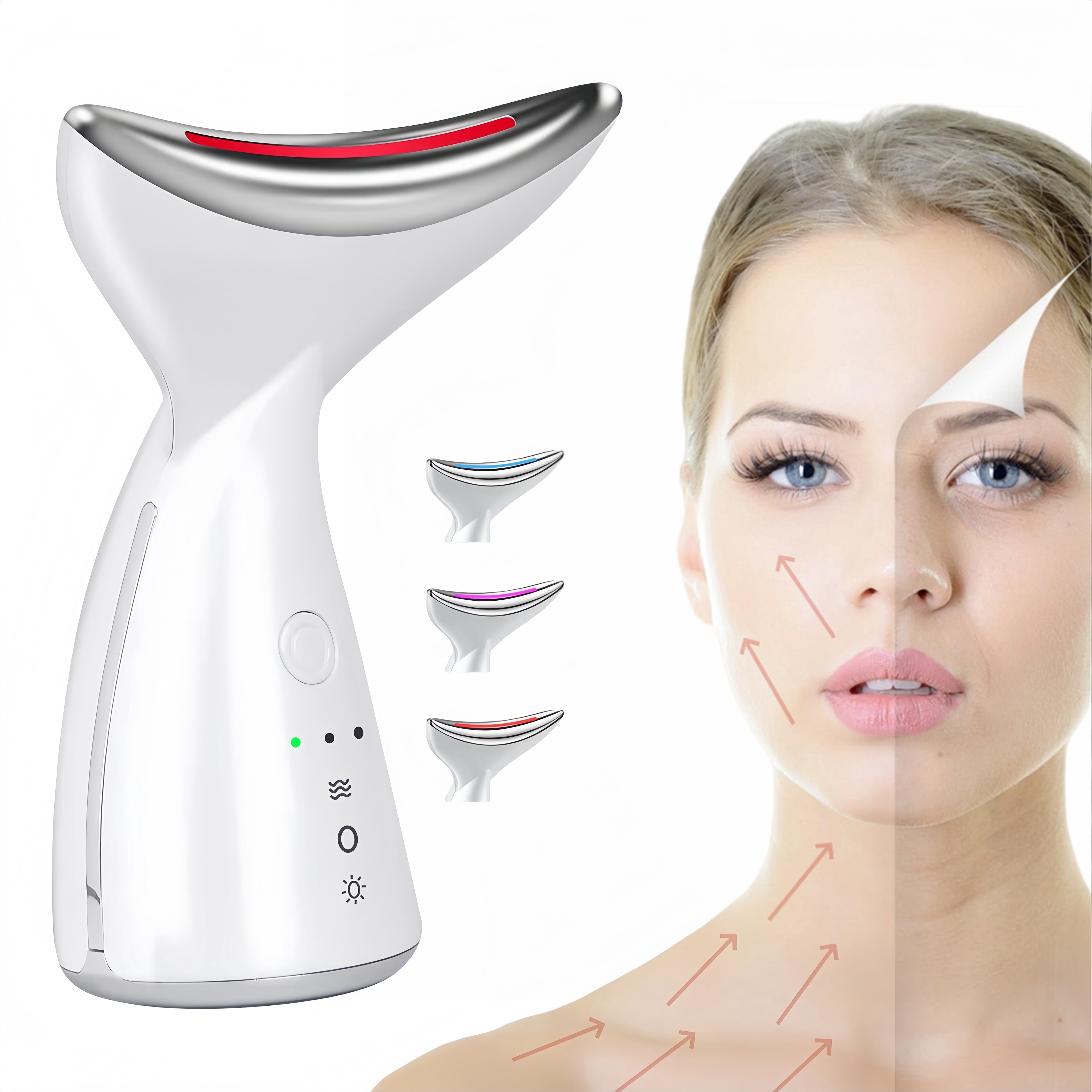 Face Lift Device, ODDPC Microcurrent Facial Device,45℃ Red light ...
