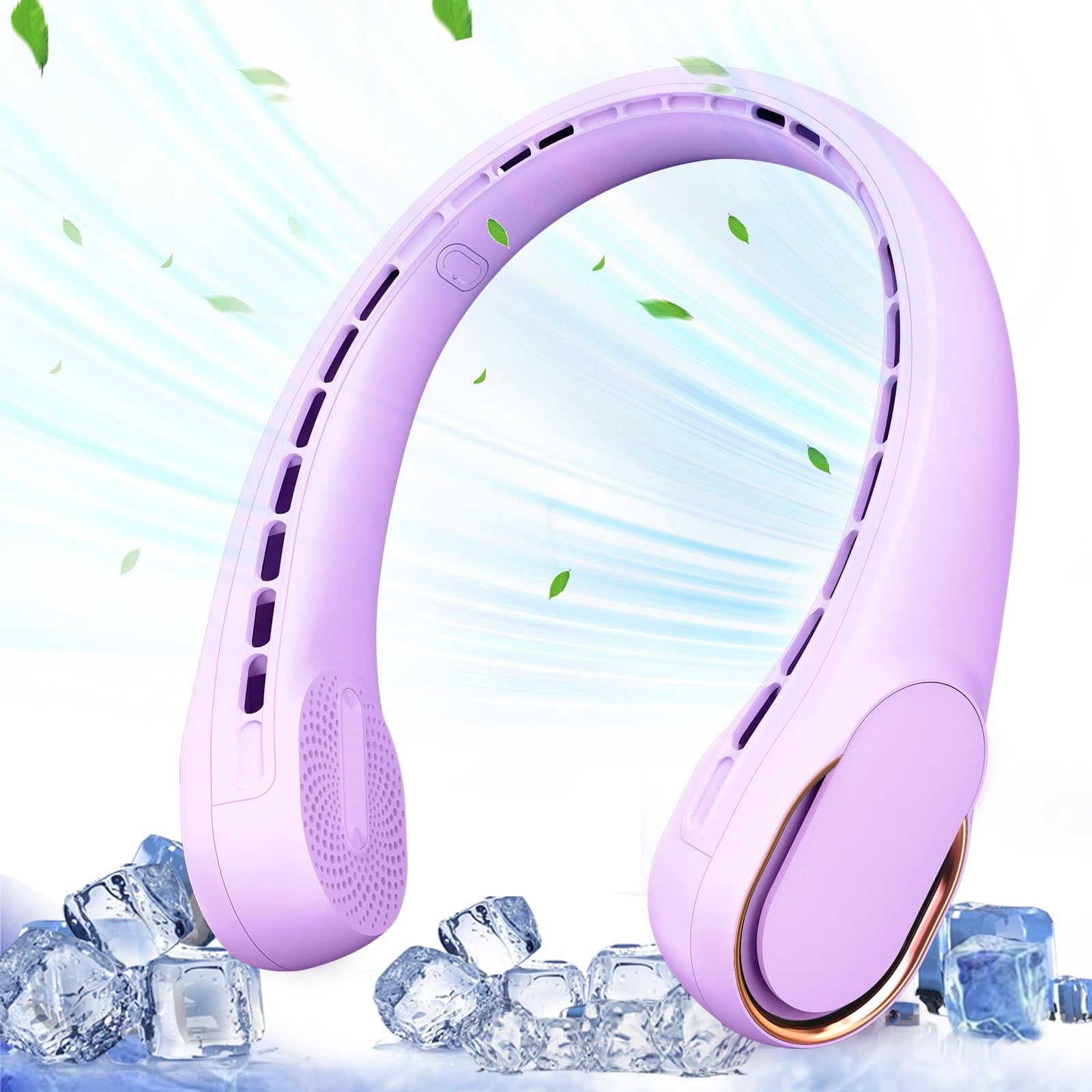 FrSara Bladeless Neck Fan, Portable, 360° Cooling, Adjustable, Quiet ...