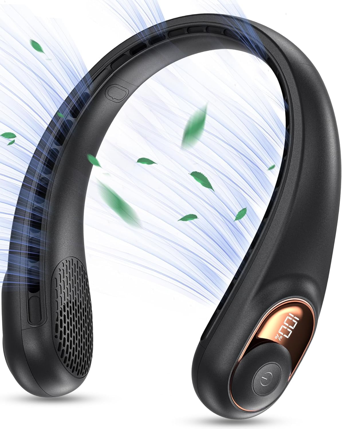 Neck Fan, Portable Bladeless Neck Fans, Upgrade 360° Airflow, Super ...