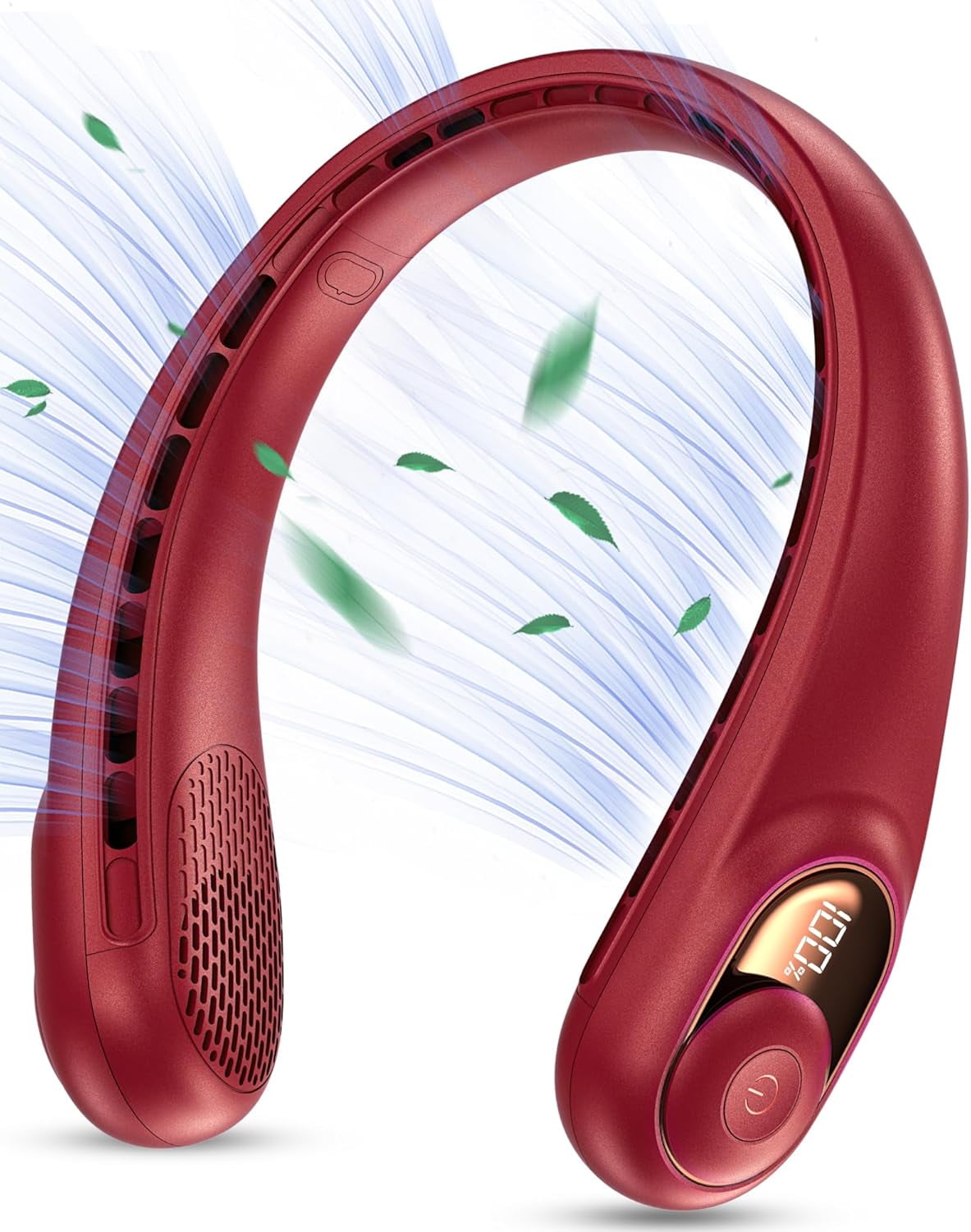 Neck Fan, Portable Bladeless Neck Fans, Upgrade 360° Airflow, Super ...