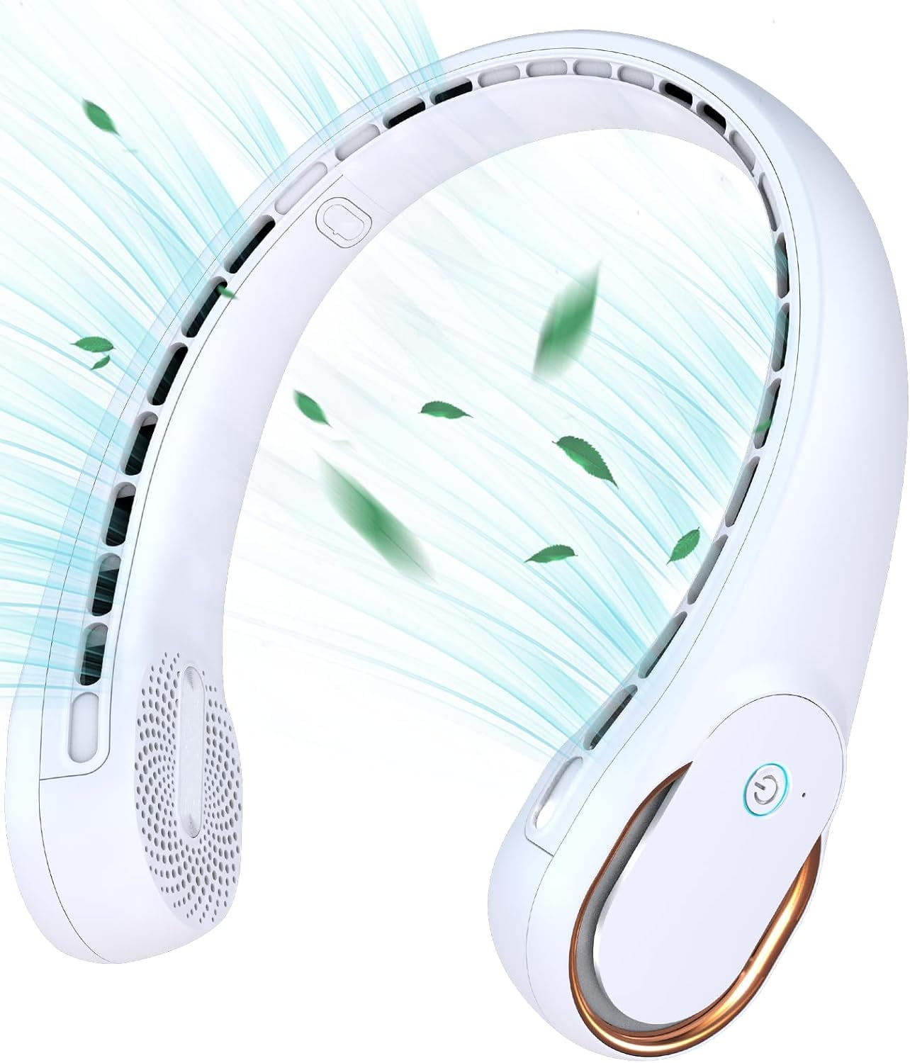 Neck Fan, Portable Bladeless Neck Fans, Upgrade 360° Airflow, Super ...