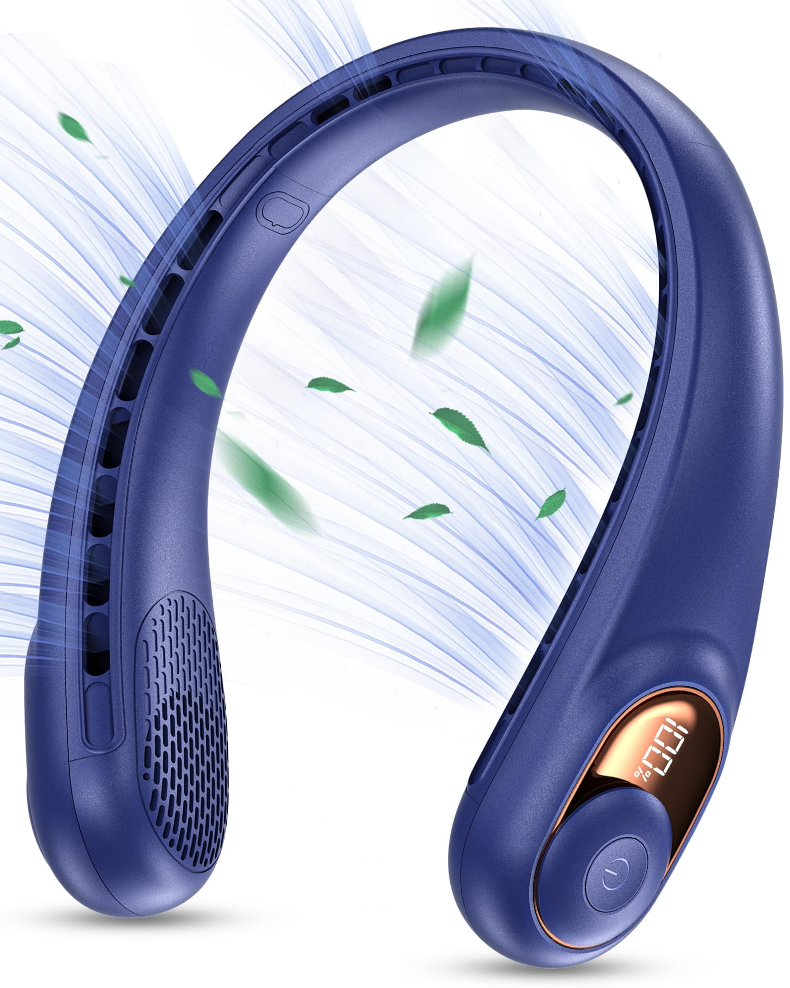 Neck Fan, Portable Bladeless Neck Fans, Upgrade 360° Airflow, Super ...
