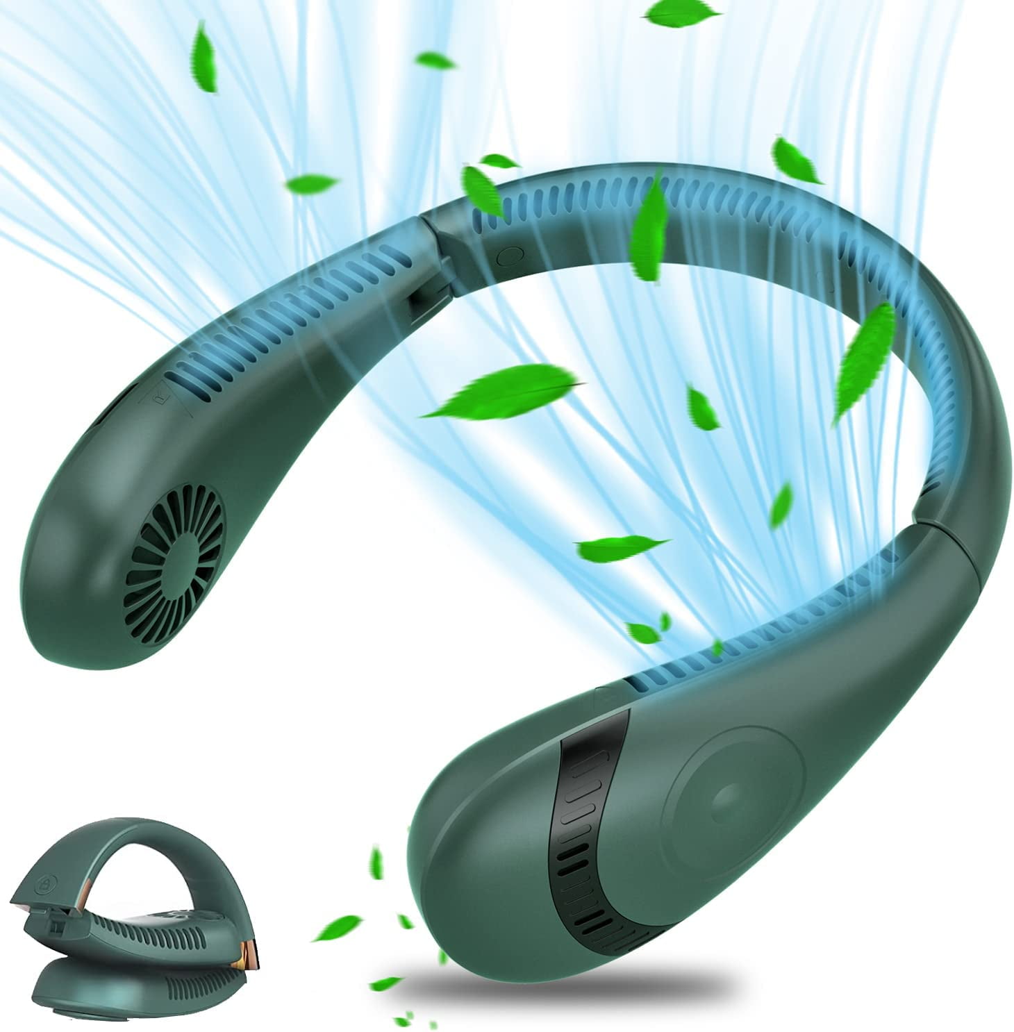 Neck Fan Portable Neck Fans 3-Speed Adjustable Cooling Super Quiet Max ...