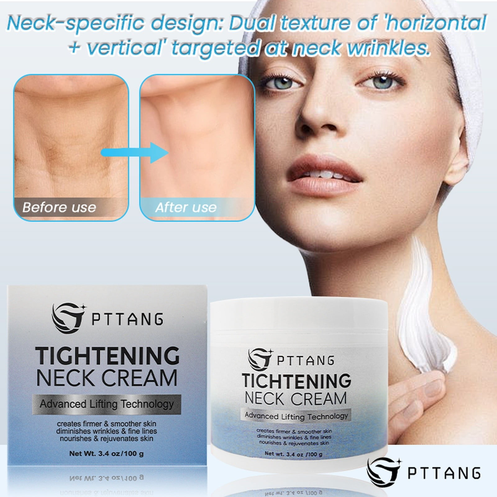 Neck Firming Cream, 3.4 fl oz Anti-Aging Tightening & Lifting ...