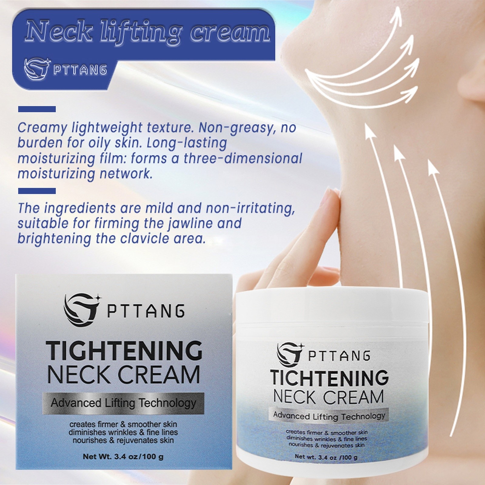 Neck Firming Cream, 3.4 fl oz Anti-Aging Tightening & Lifting ...