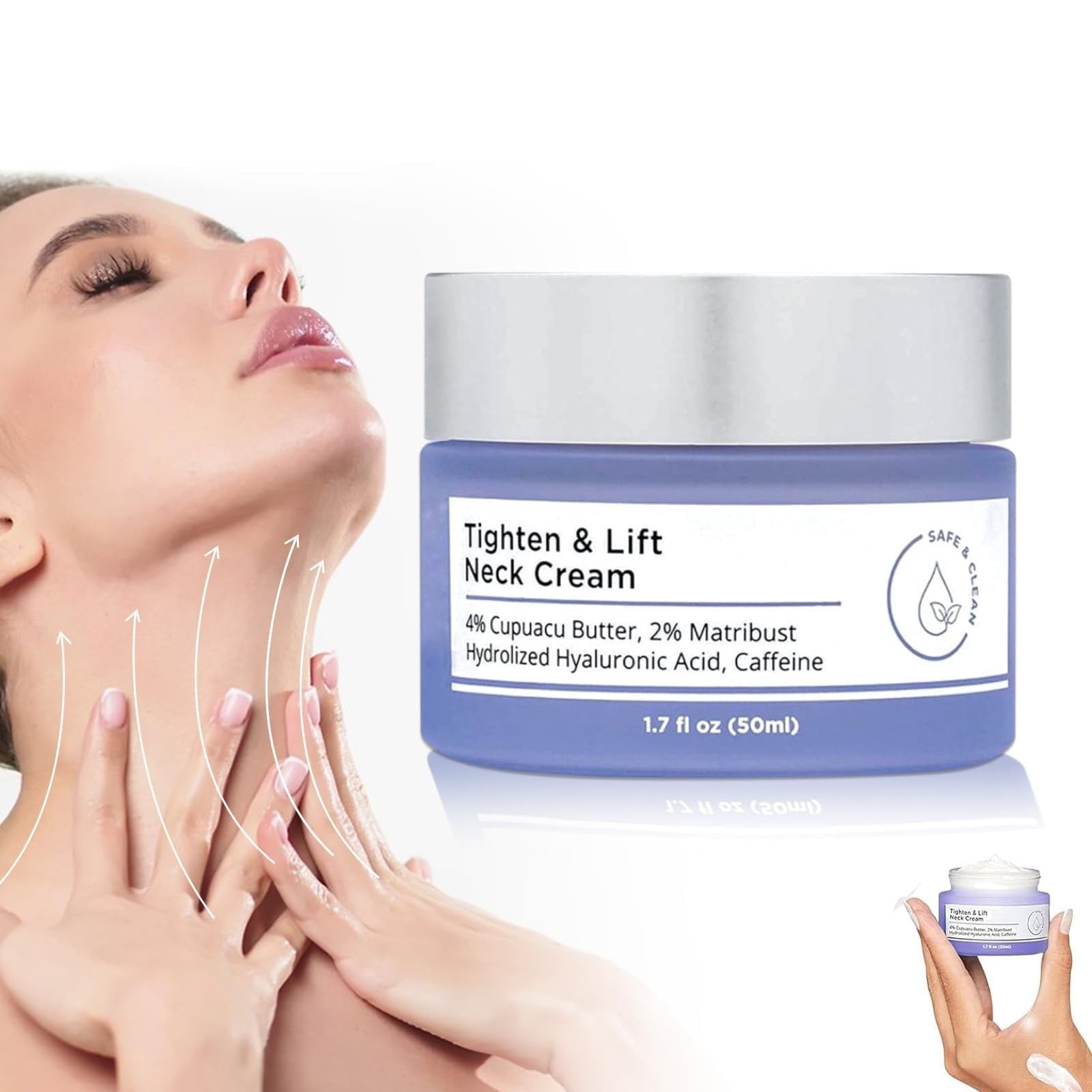 Neck Cream - Tighten & Lift Firming Neck Cream for Crepey Skin ...