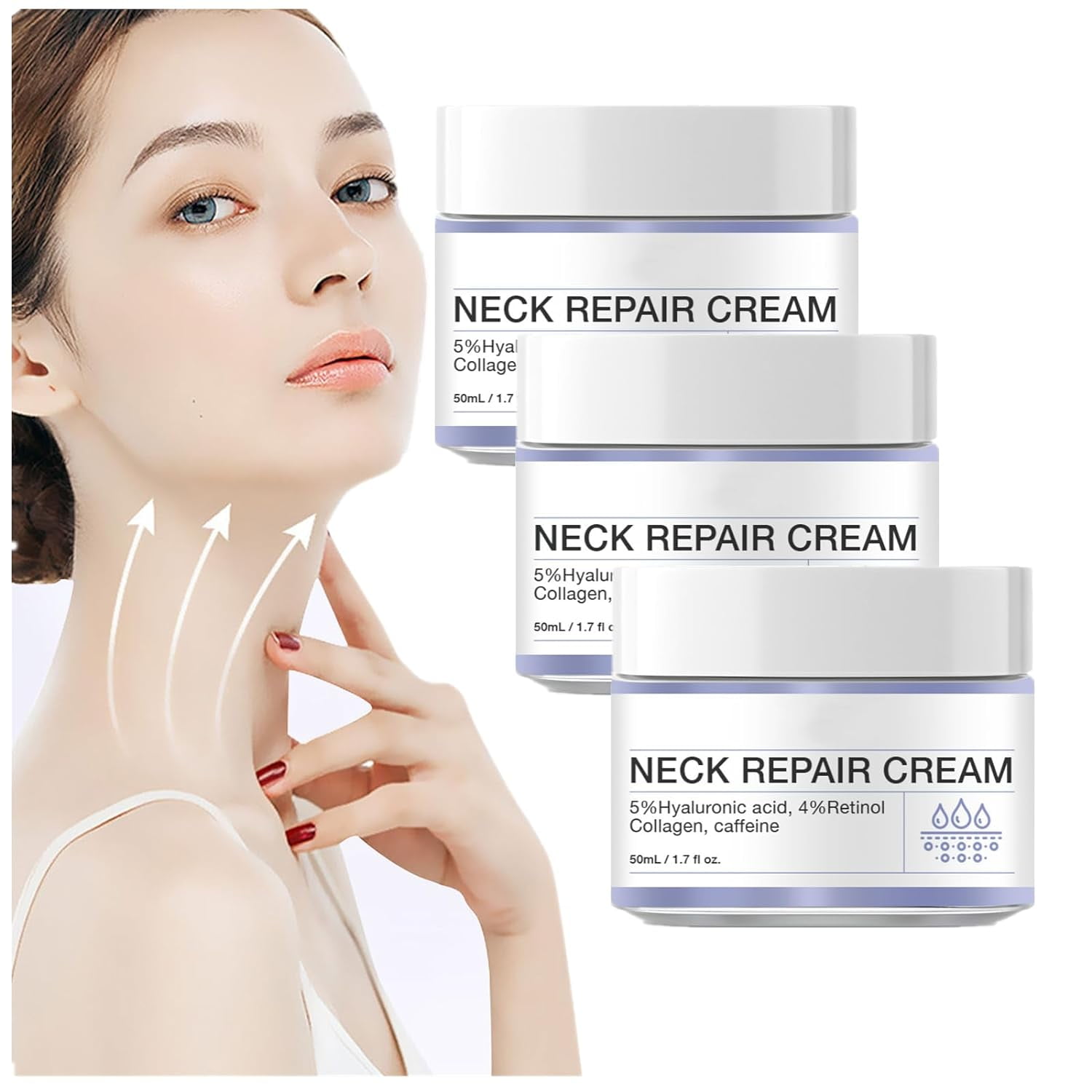 Neck Firming Cream - Tighten & Lift Neck Cream for Crepey Skin, Anti ...