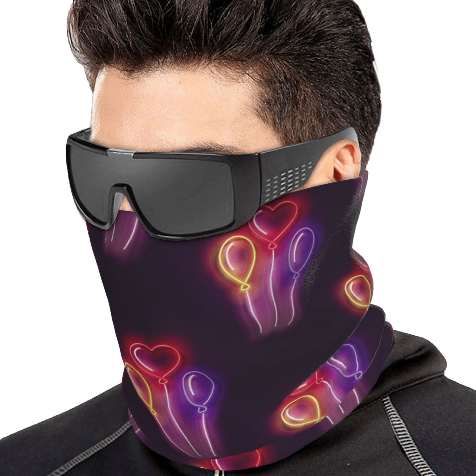Neck Gaiter Face Cover Scarf, Light Bulb Pattern balloon Soft Face Sun ...