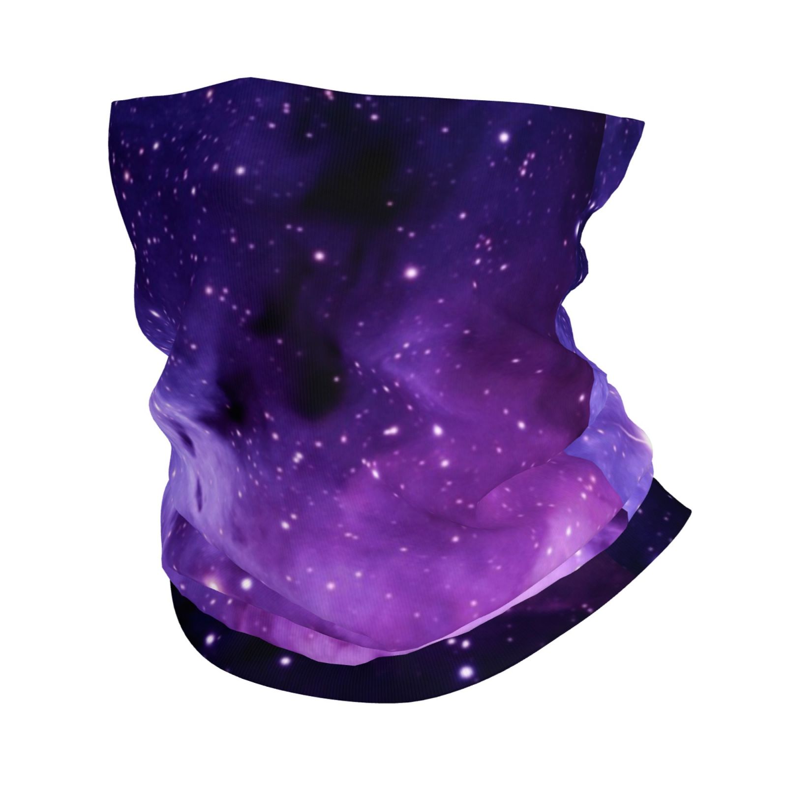 Neck Gaiter Face Mask Men Women Purple Nebula Space Galaxy Seamless ...