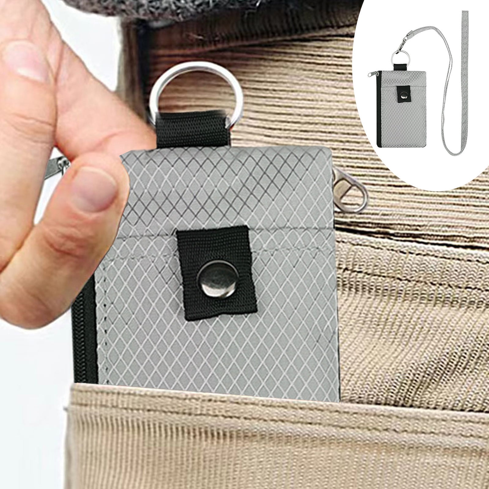 Neck Lanyard Card Holder, Multifunctional Mini Wallet with Keychain ...