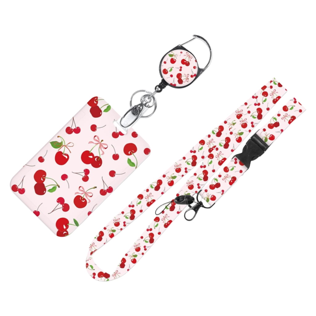 Neck Lanyard with Card Sleeve Retractable ABS Badge Holder With Quick ...