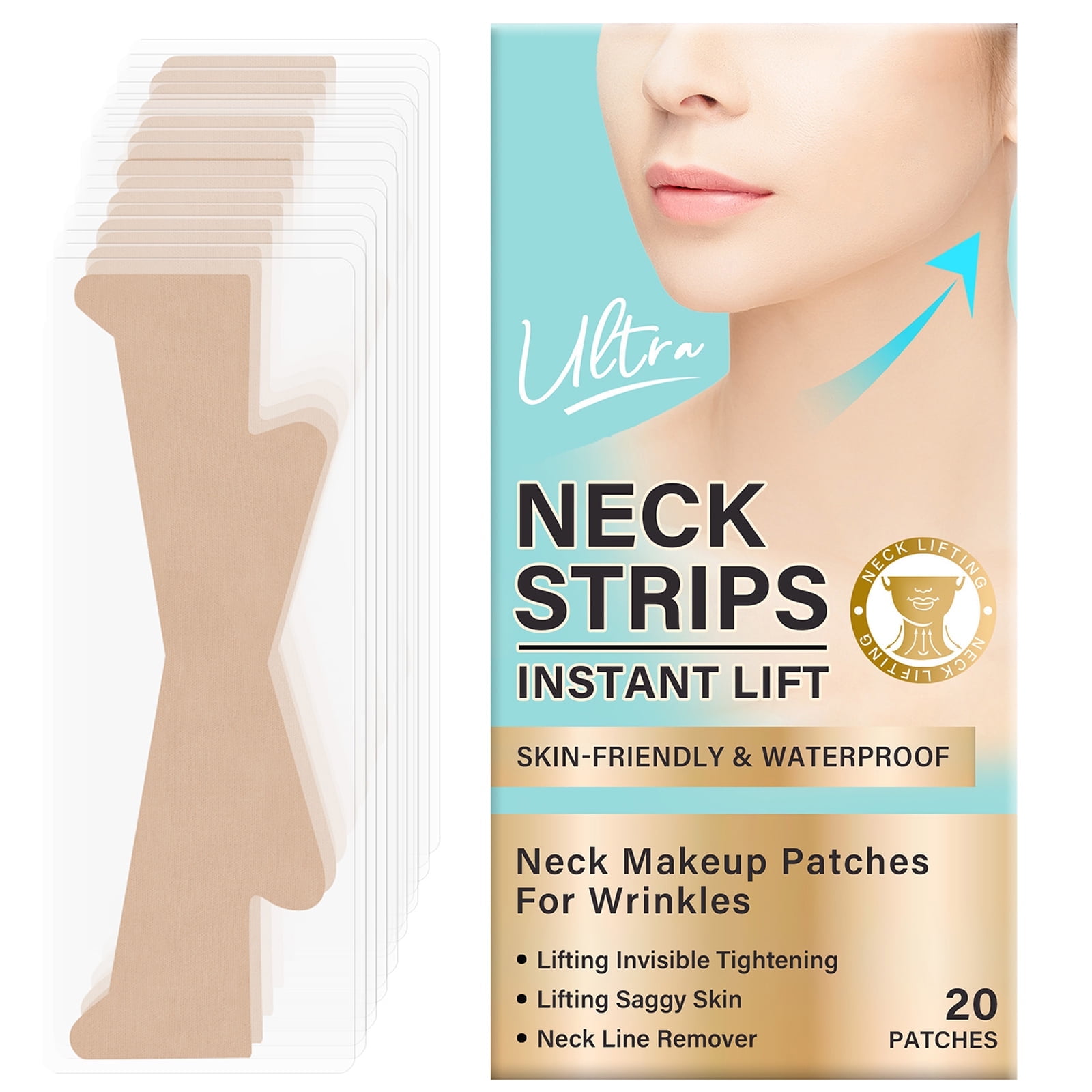 Neck Lift Tape, Neck Tape Lifting Invisible, Anti Wrinkle Patches Neck ...