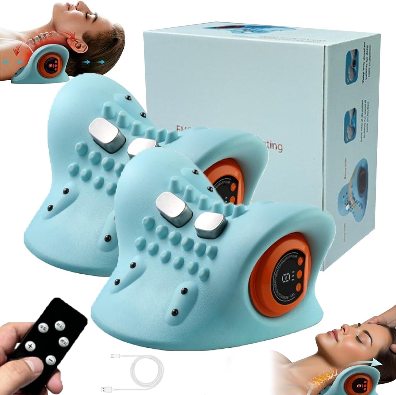 Neck Massager, 2024 Top Notch Neck Massager Pillow, Shiatsu Neck and ...