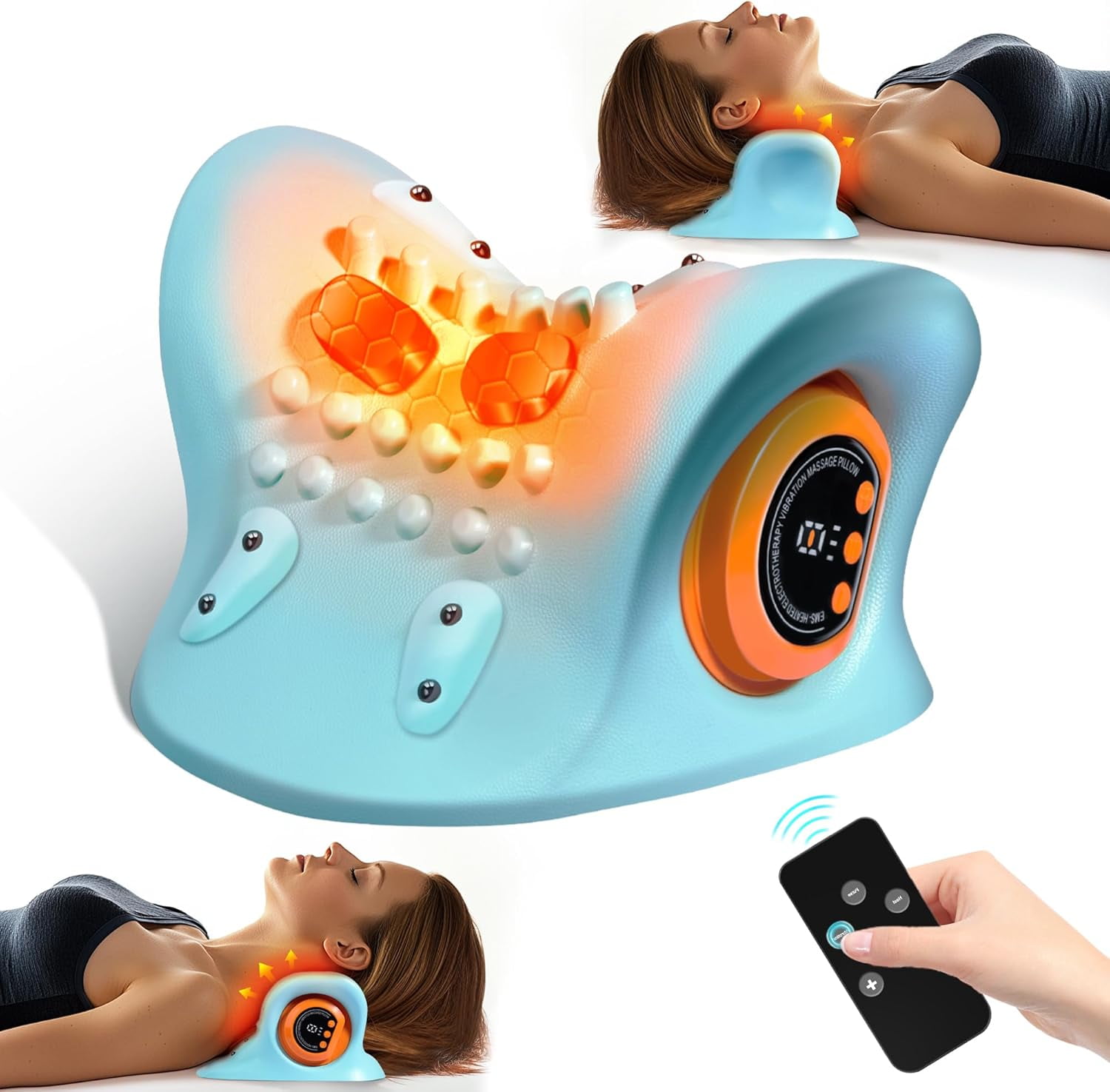 Neck Massager 2025, Neck and Shoulder Relaxer with Heat, 3 Modes ...