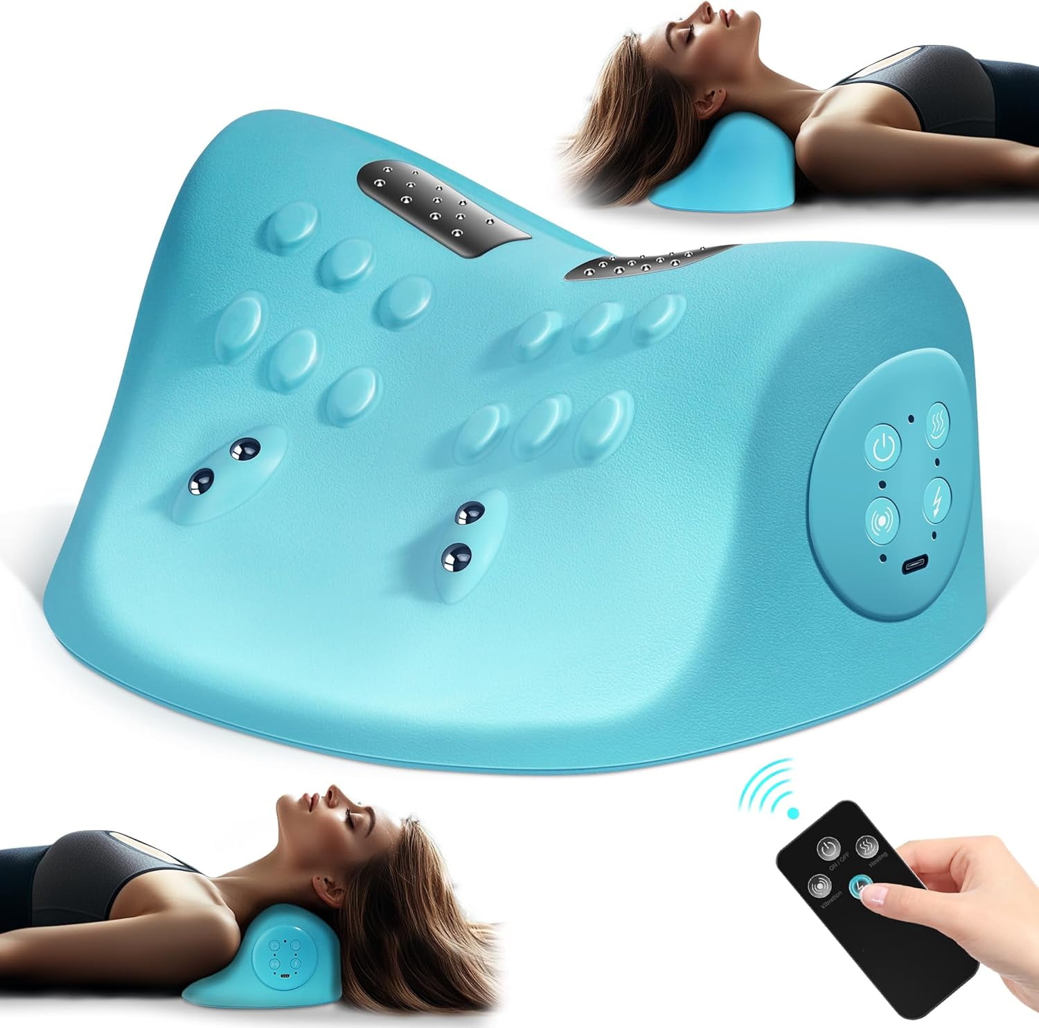 Neck Massager 2025, Neck and Shoulder Relaxer with Heat, 3 Modes ...
