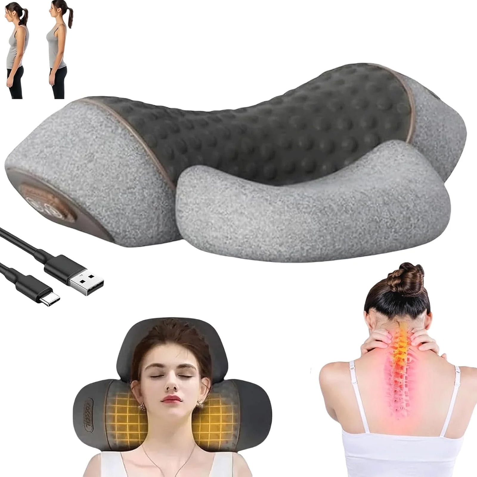 Neck Massager, 2025 Upgraded 3 in 1 Neck Massager, Shoulder Massagers with Heat and Traction ...