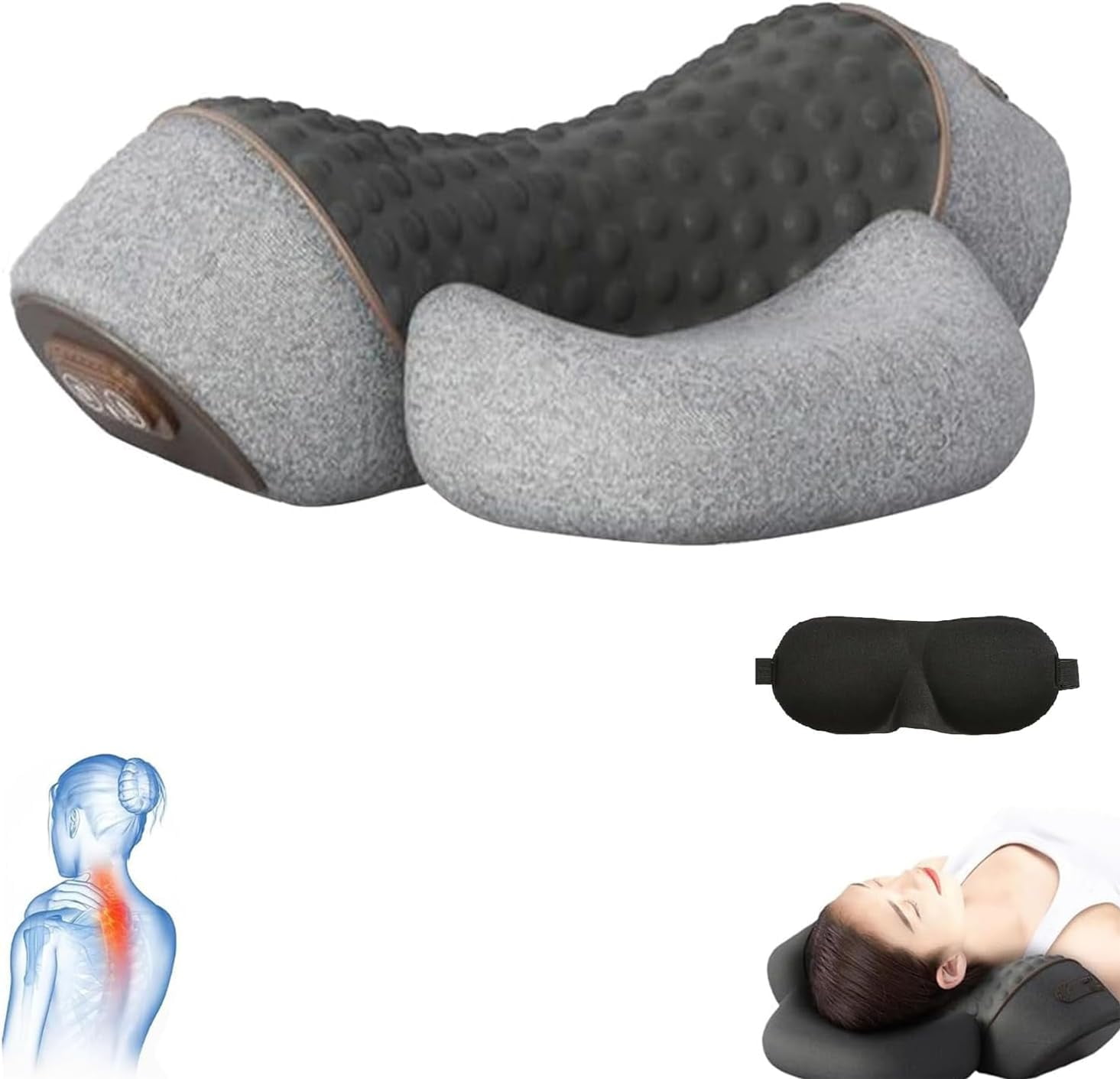 Neck Massager, Fisio Rest 3 in 1 Neck Massager, Neck Pillows Massager ...