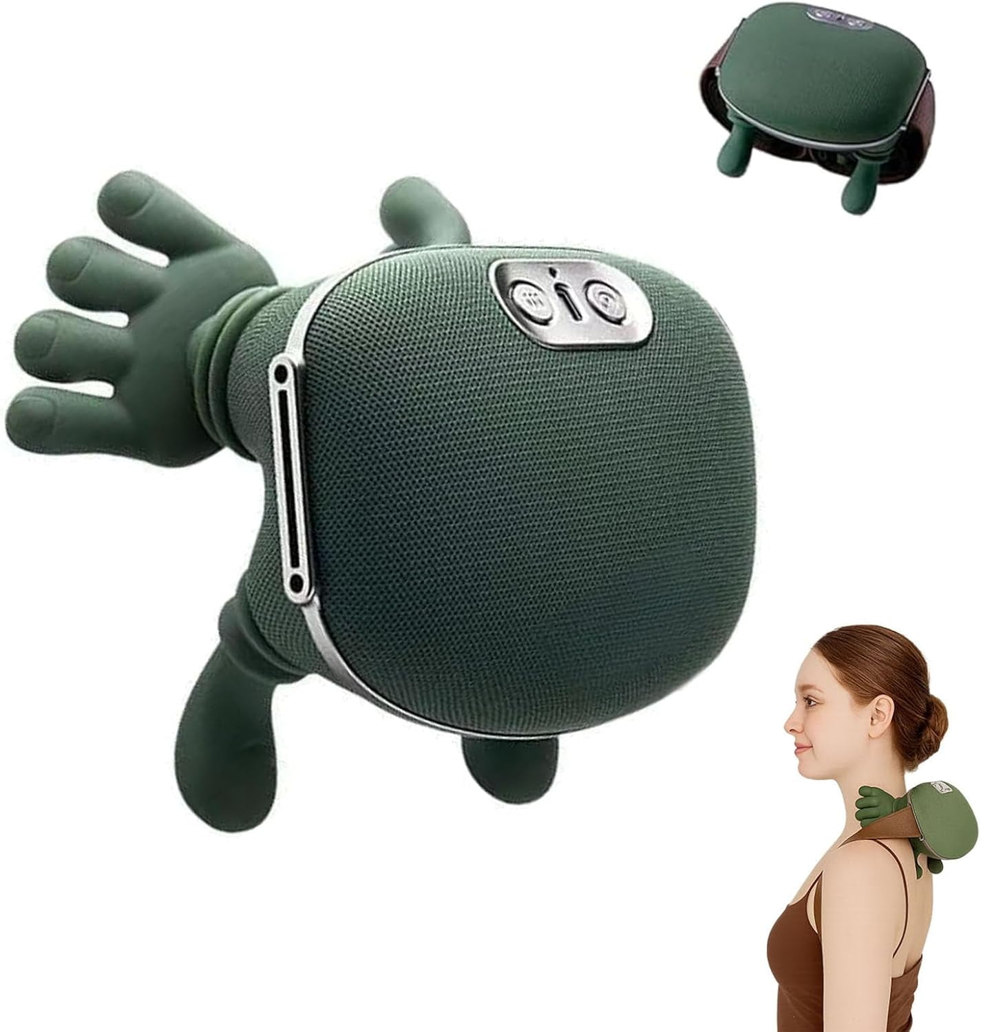 Neck Massager with Heat, Bionic Hand Shiatsu Neck and Back Massager ...