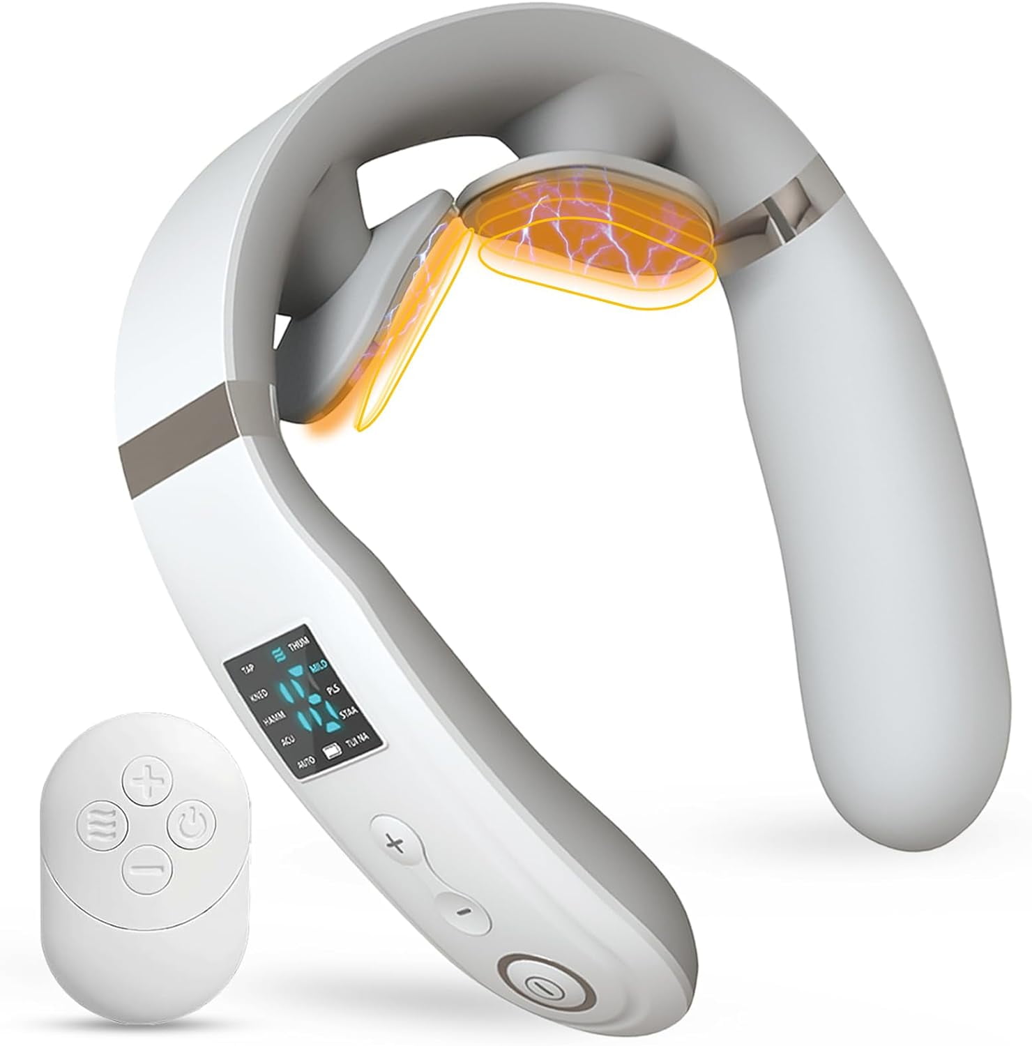 Wireless Vibrating Back And Neck Massager With Heat Deep Tissue Electric