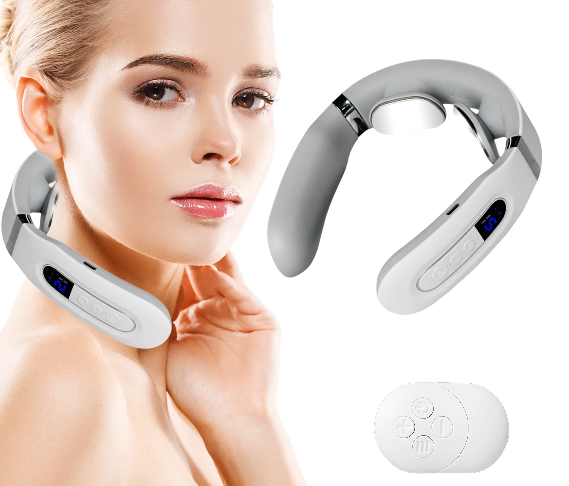 Neck Massager with Heat, Intelligent Electric Neck Massagers for Deep ...