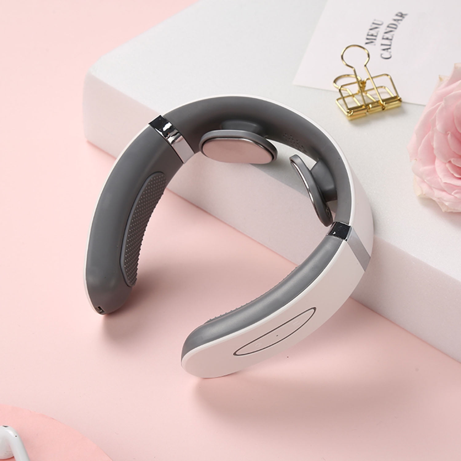 Neck Massager with Heat, Rechargeable, , Cordless Intelligent Neck ...