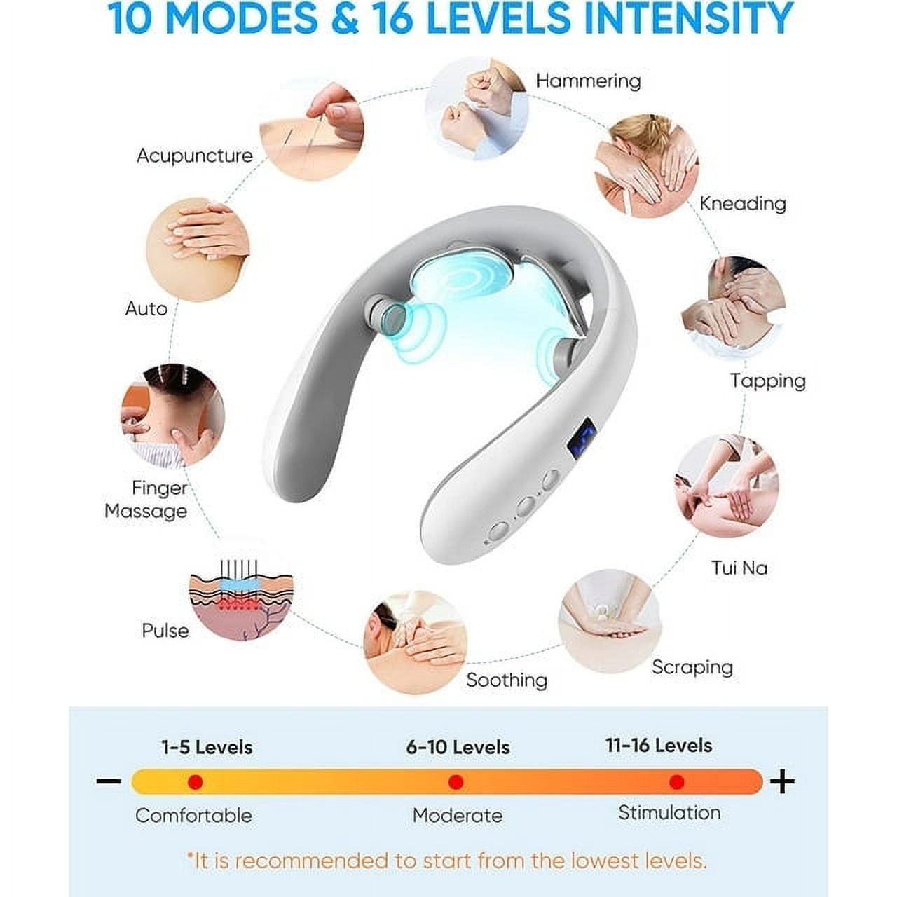 Neck Massager For Pain Relief Deep Tissue, Portable Electric Neck ...