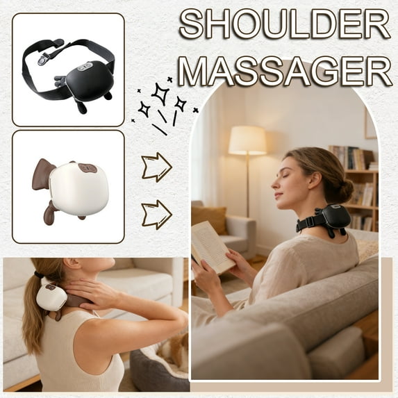 Neck Massager, Shoulder Hot Compress Massager, A Wireless And Portable ...