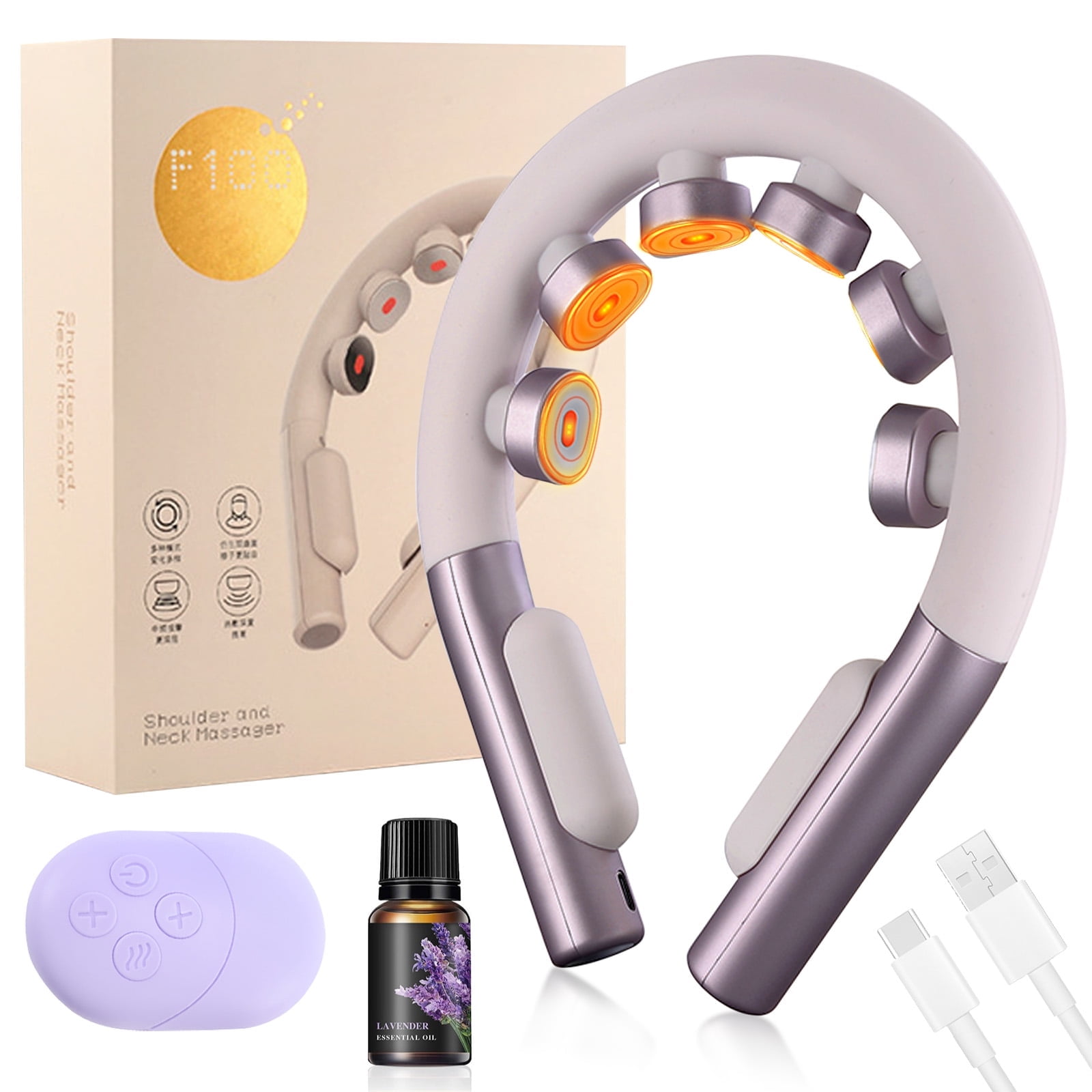 Neck Massager with Heat, Intelligent Electric Neck Massagers for Deep ...