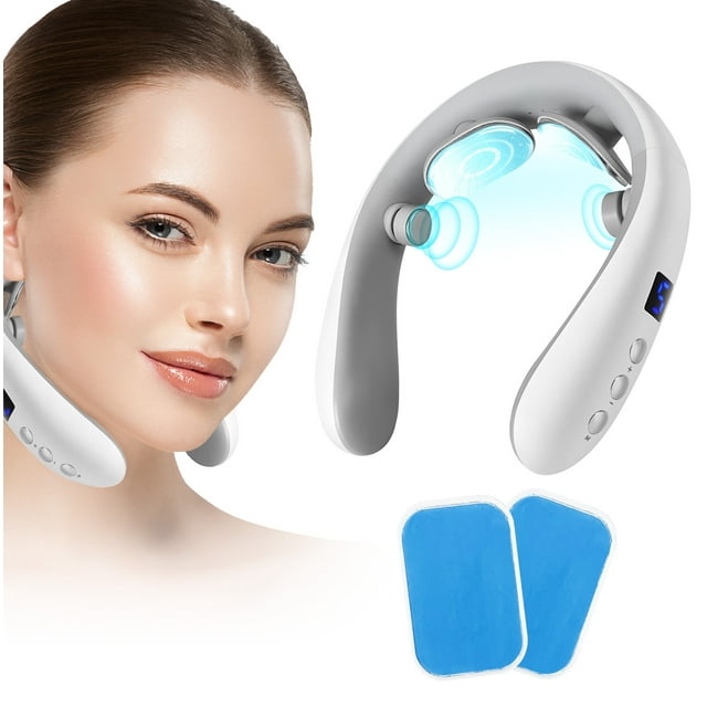 Neck Massager with Heat,Portable Electric Neck Massager, Cordless ...