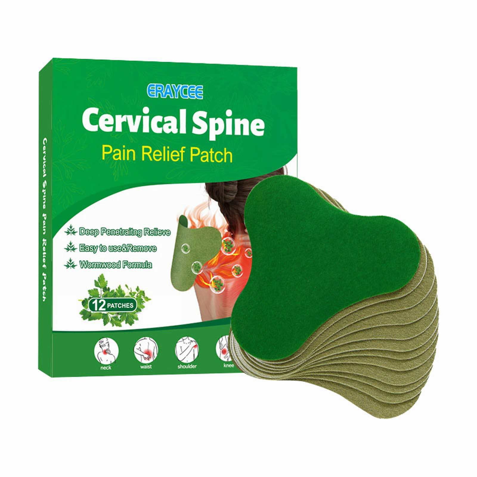 Neck Pain Patches, 12 Count Warming Herbal Maximum Strength Heat ...