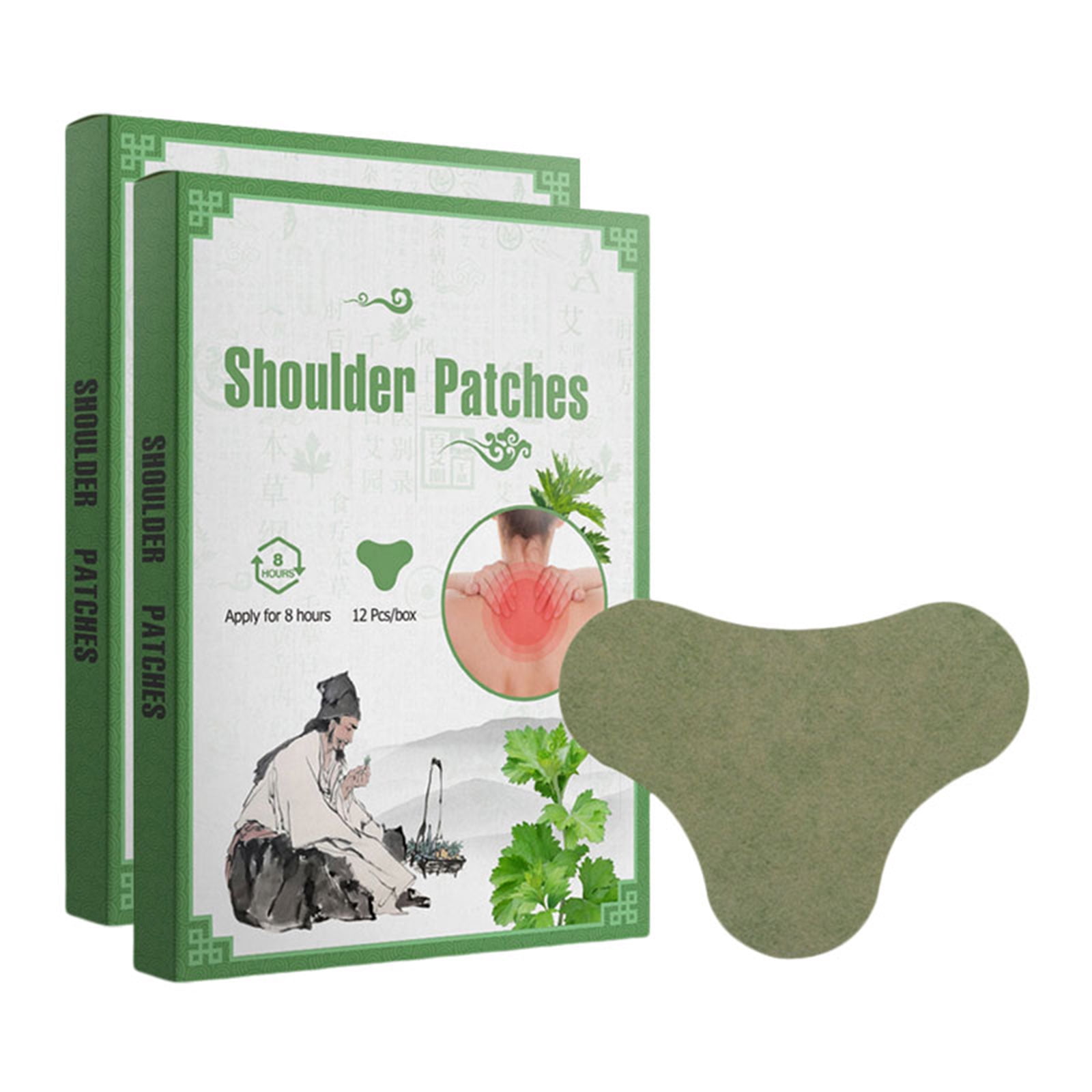 Neck Patches - Warming Herbal Plaster Maximum Strength Heat Patches, 8 ...