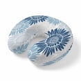 Neck Pillow, Blue Grey Sunflowers Memory Foam U-Shaped Travel Pillow ...