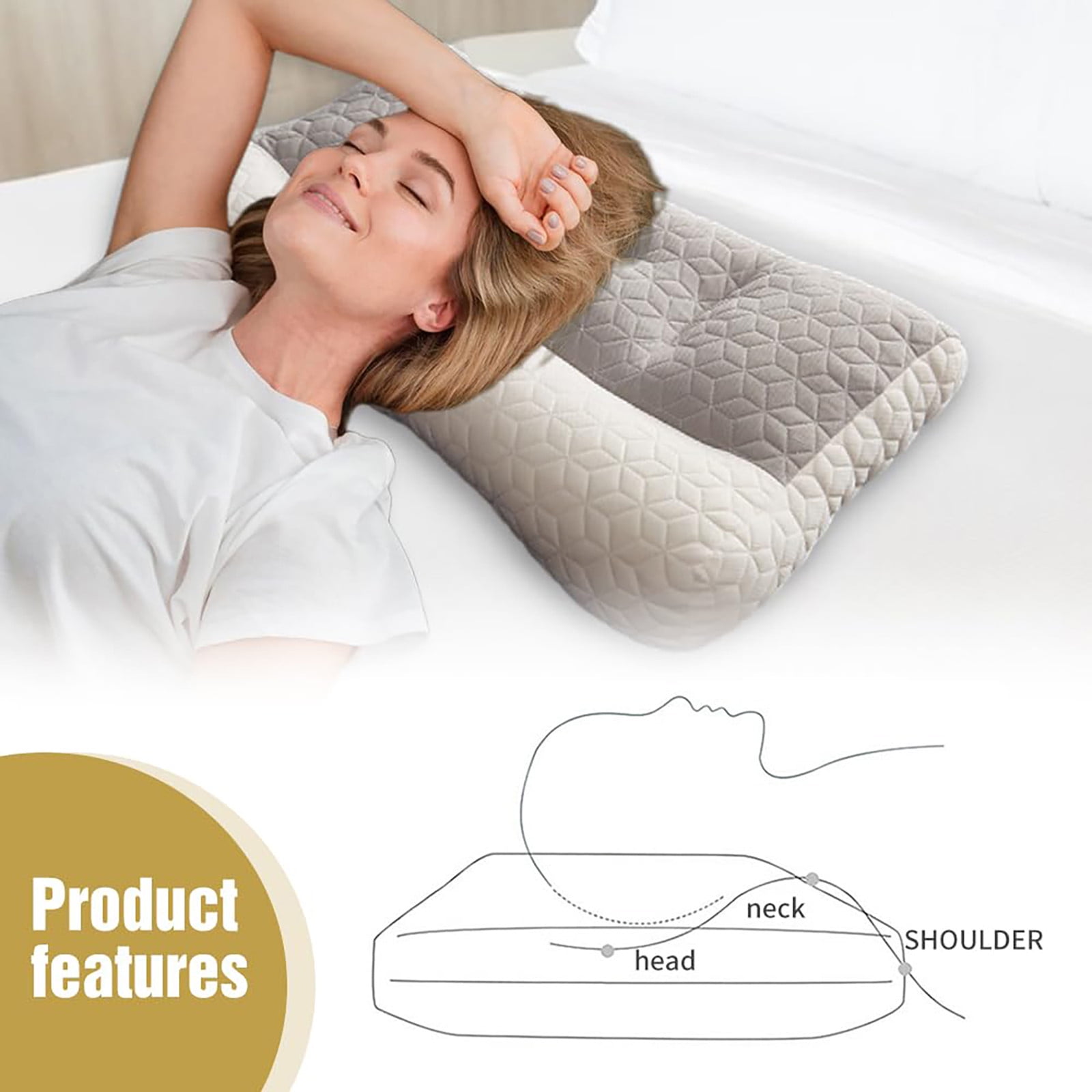 Neck Pillow Deep Sleep Pillow 2024 New Neck Pillow Ergonomic Pillows ...